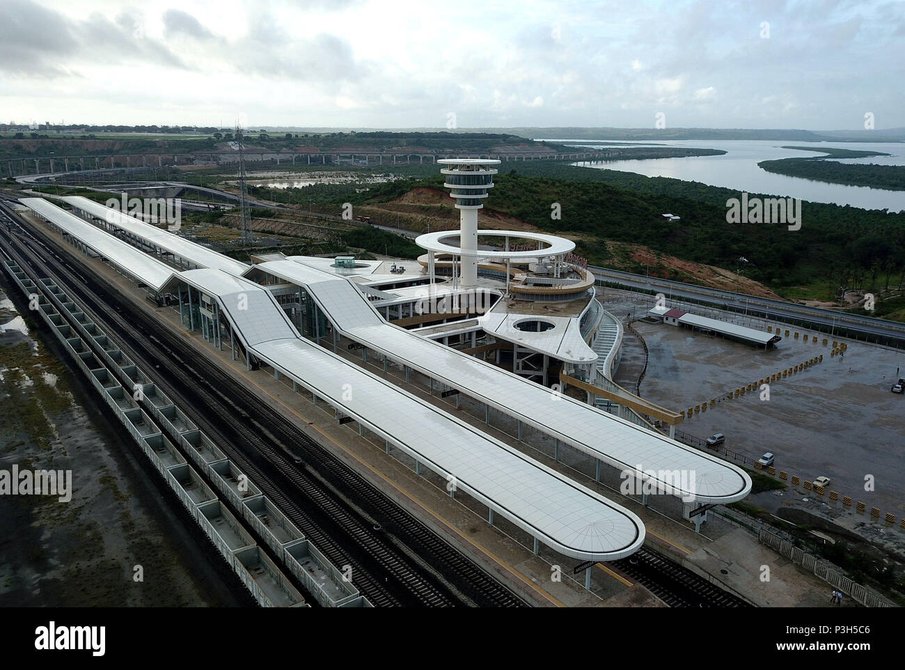 Mombasa. 2nd June, 2018. Aerial photo taken on June 2, 2018 shows the ...