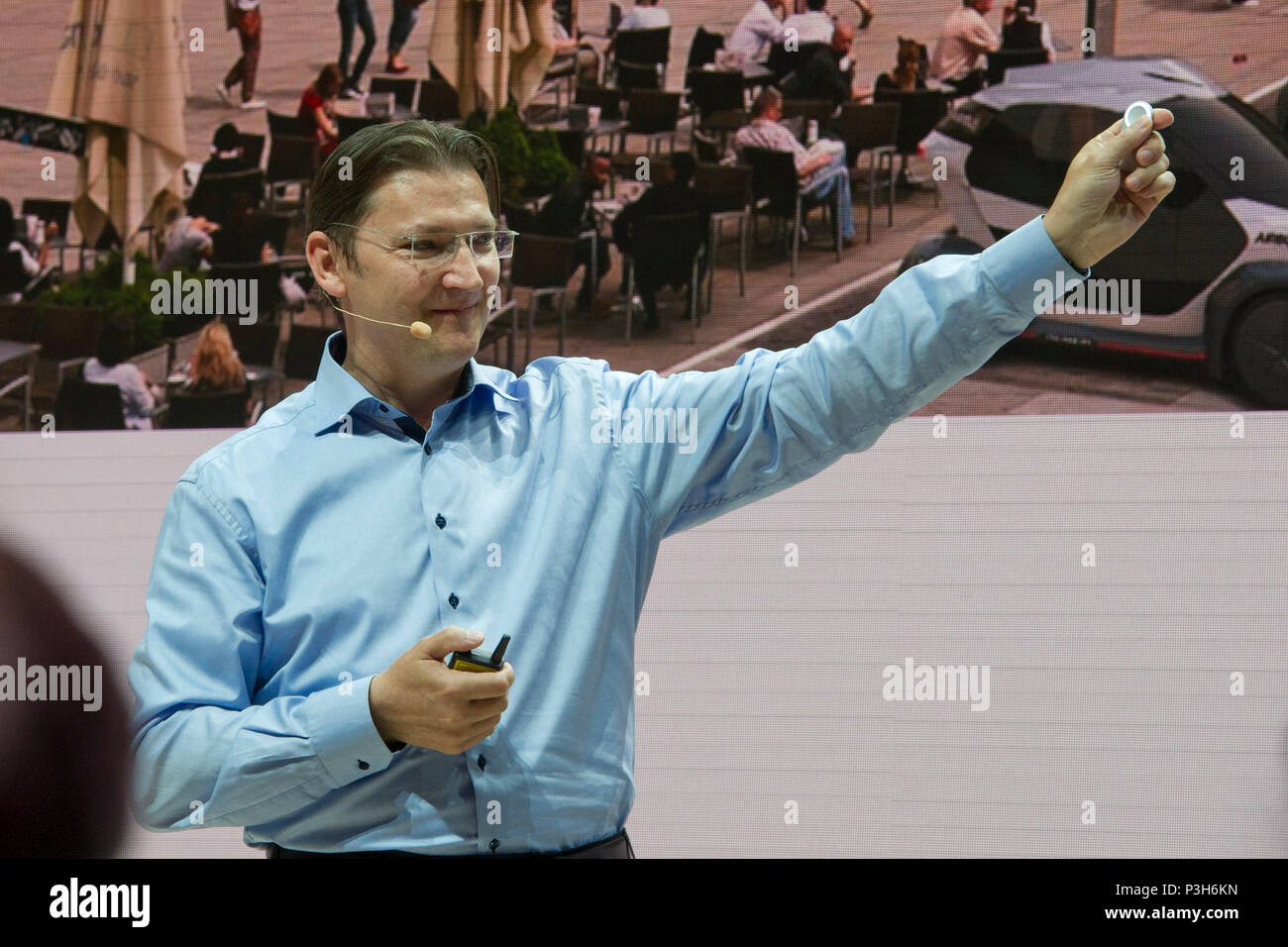 Johann JUNGWIRTH, Volkswagen Chief Digital Officer, presents the Sedric ...