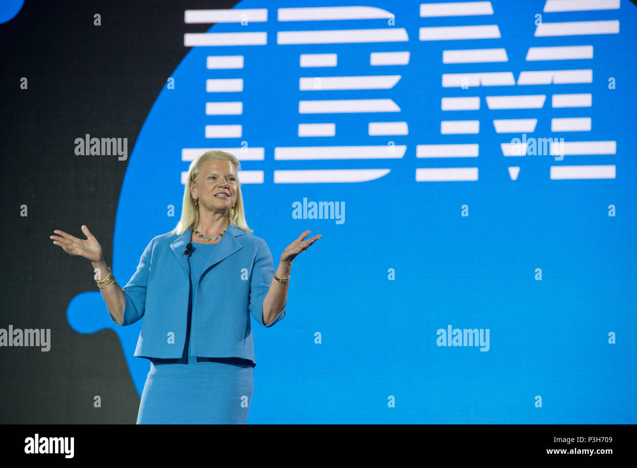 Hanover, Deutschland. 11th June, 2018. Ginni ROMETTY, CEO and President ...