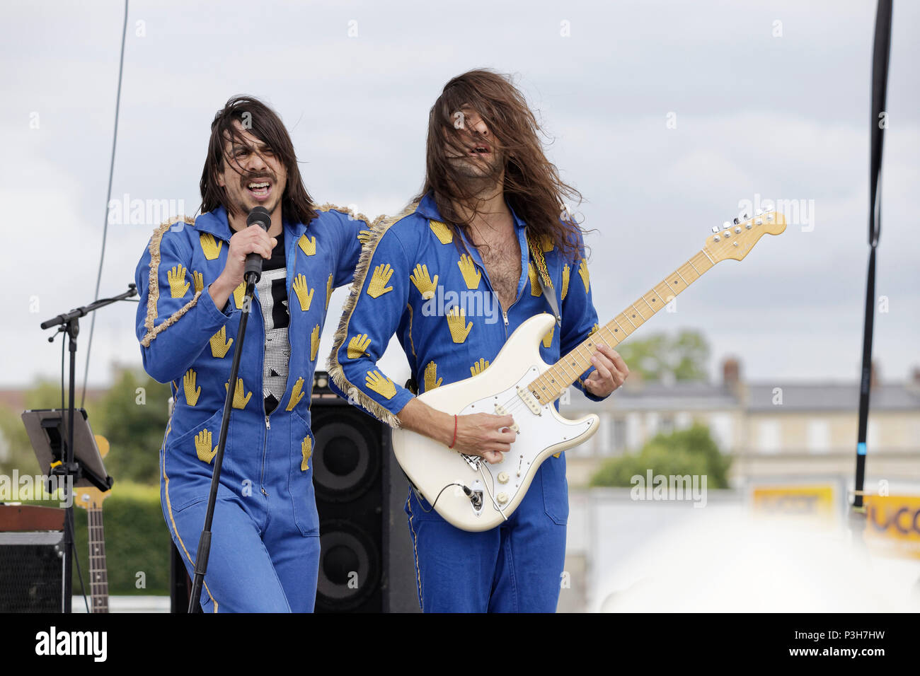 Chantilly, France. 17th June, 2018. French singer Michael Bensoussan ...
