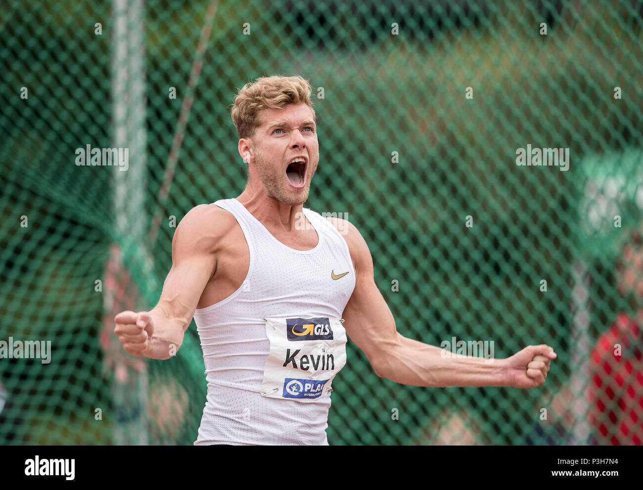 jubilation Kevin MAYER (FRA). Discus of men, on 17.06.2018 Athletics ...