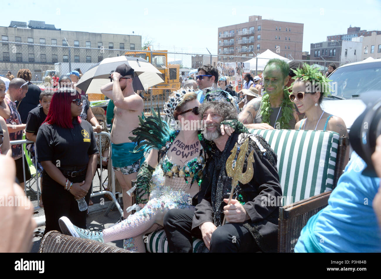NEW YORK, NY - JUNE 16: People participate in the 36th annual Mermaid ...