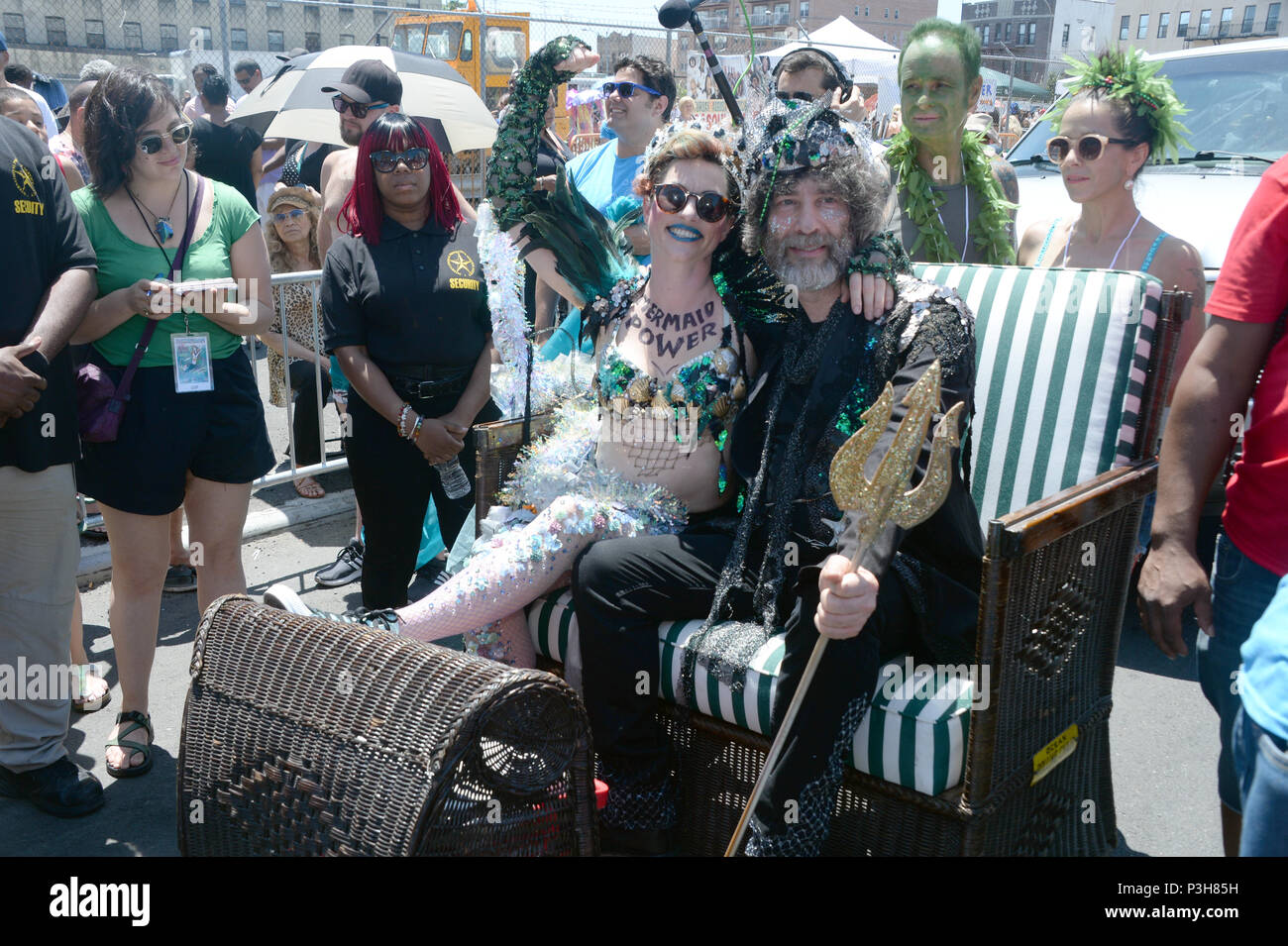 NEW YORK, NY - JUNE 16: People participate in the 36th annual Mermaid ...