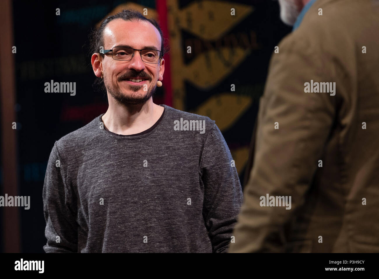 GIOVANNI RIGANO, graphic artist and illustrator, at the 2018 Hay ...