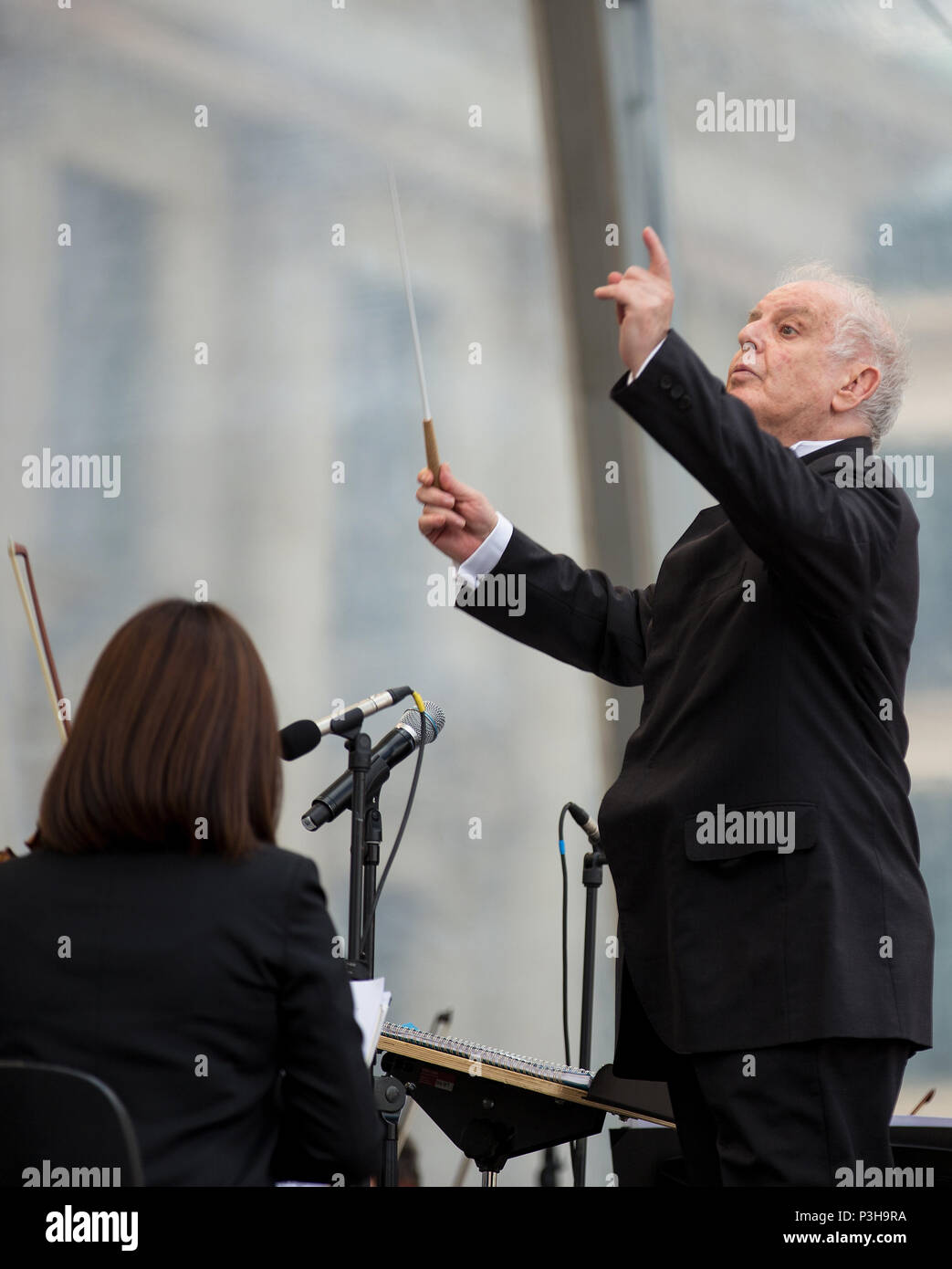 16 June 2018, Germany, Berlin: Conductor Daniel Barenboim conducting ...