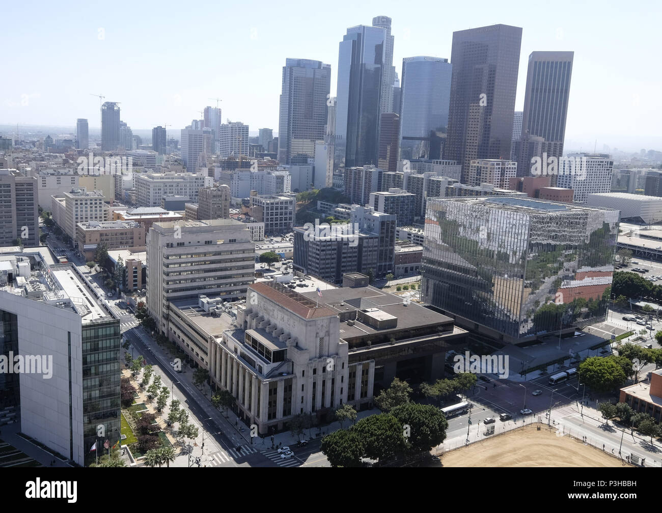 Los Angeles, California, USA. 18th June, 2018. The Los Angeles Times building is seen on June 18 ...