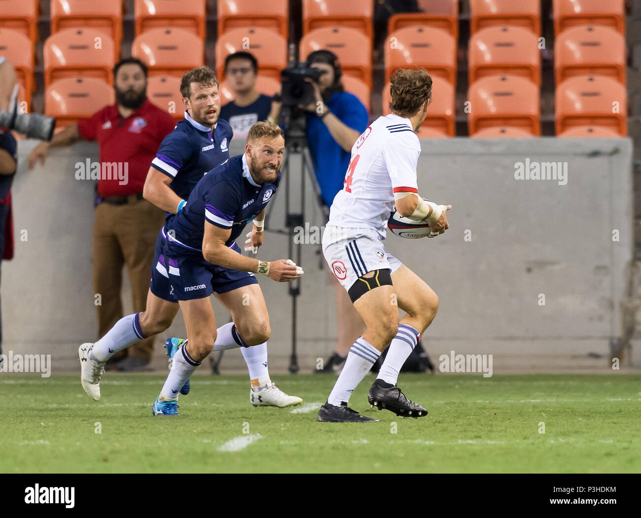 May 5, 2018: Scotland Men's Rugby Team wing Byron McGuigan (11) during ...