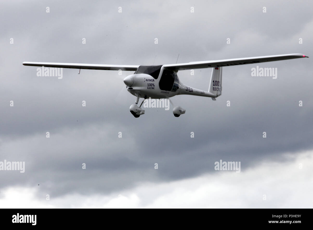 Oslo, Norway. 18th June, 2018. The two-seat electric aircraft, Alpha ...