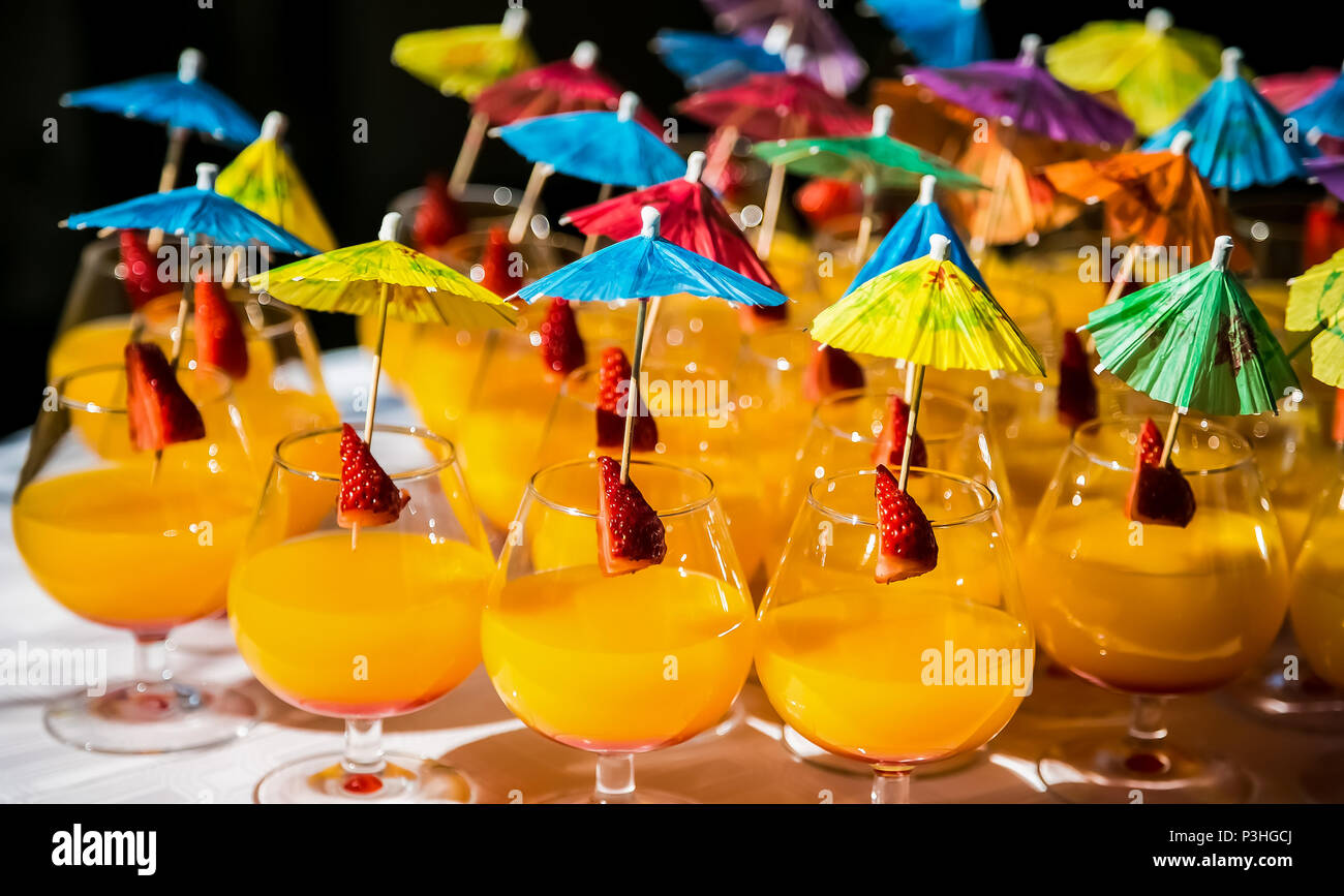 Cocktails at corporate gala dinner event Stock Photo - Alamy