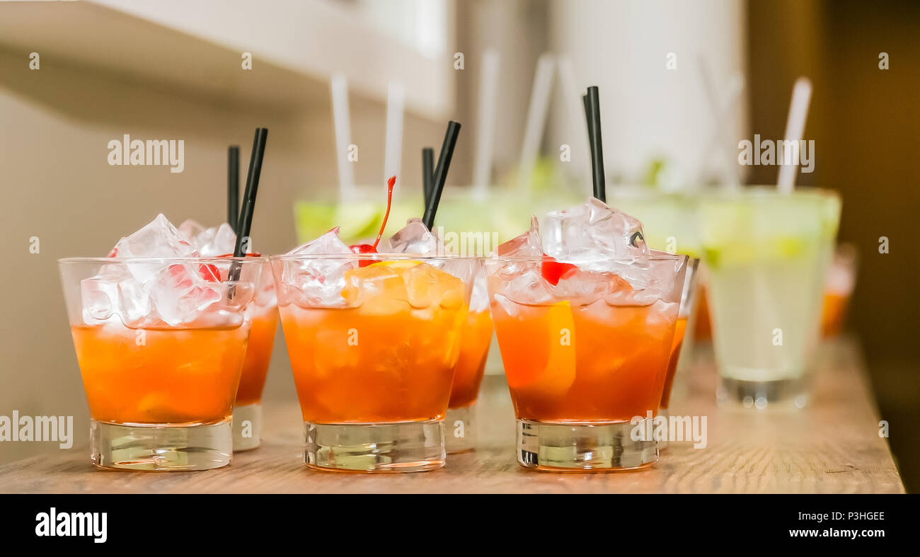 Cocktails at corporate gala dinner event Stock Photo - Alamy