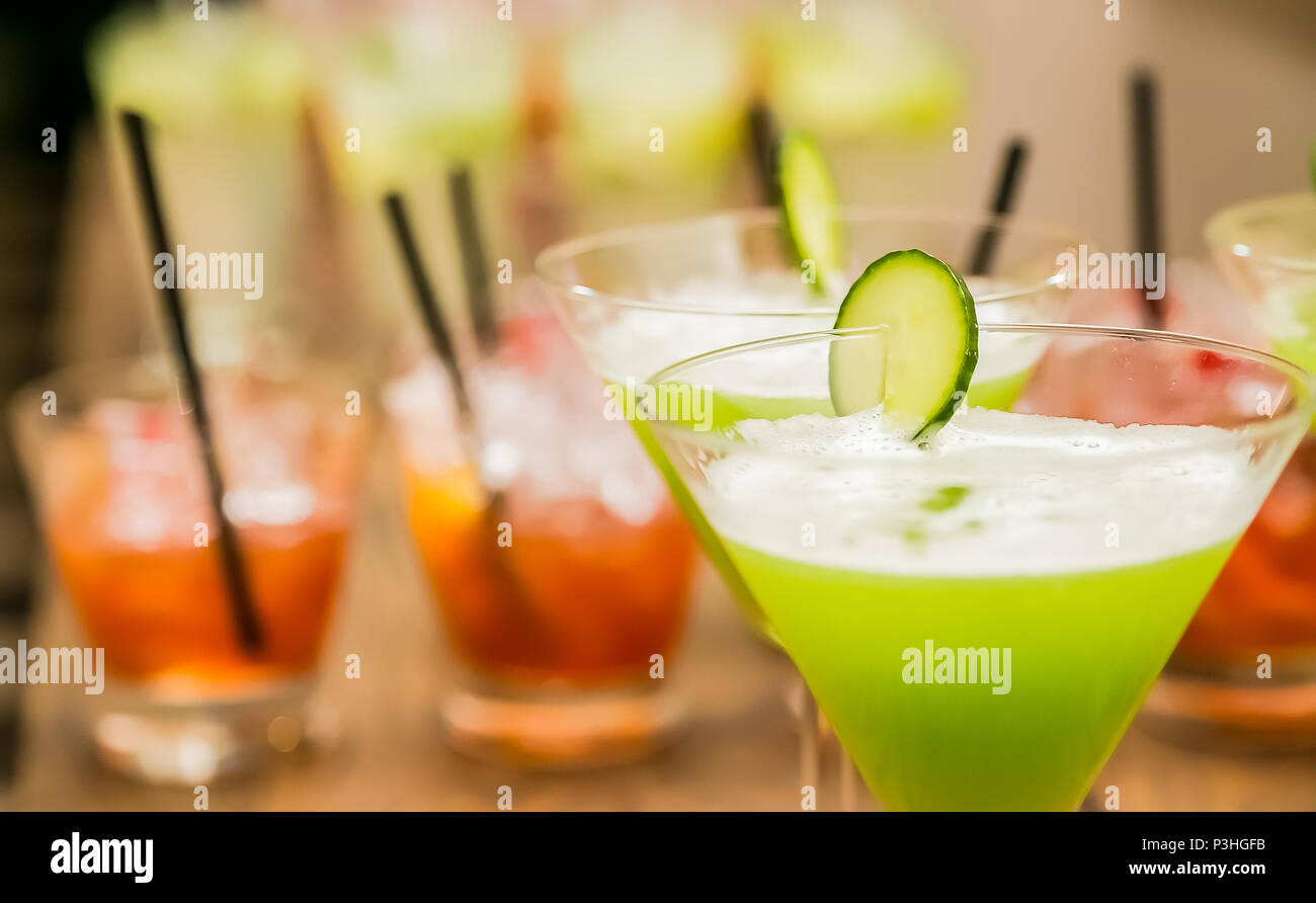 Cocktails at corporate gala dinner event Stock Photo - Alamy