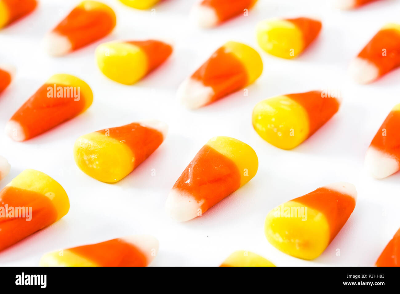 Typical halloween candy corn pattern isolated on white background Stock ...