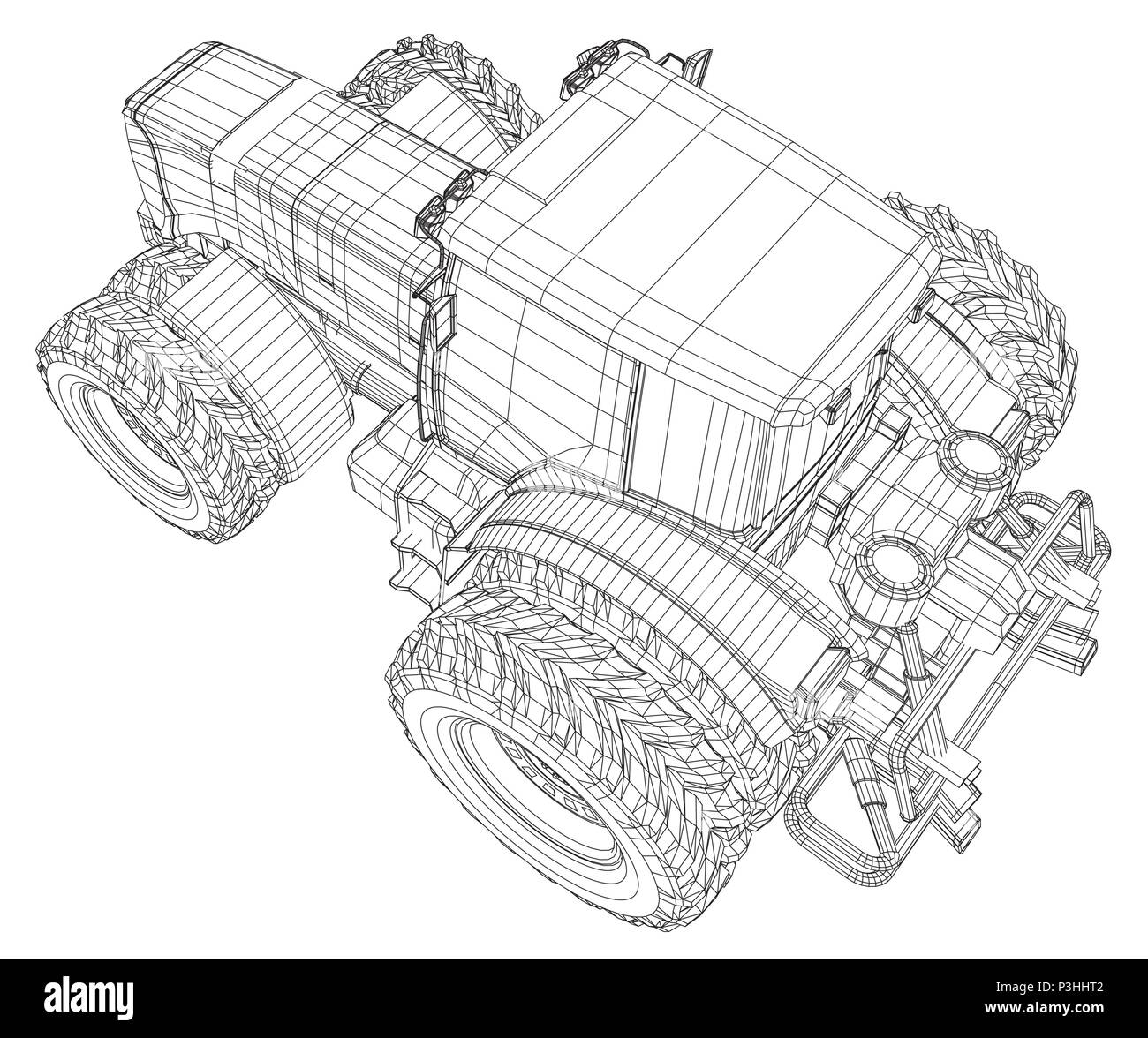 Hand tractor Cut Out Stock Images & Pictures - Alamy