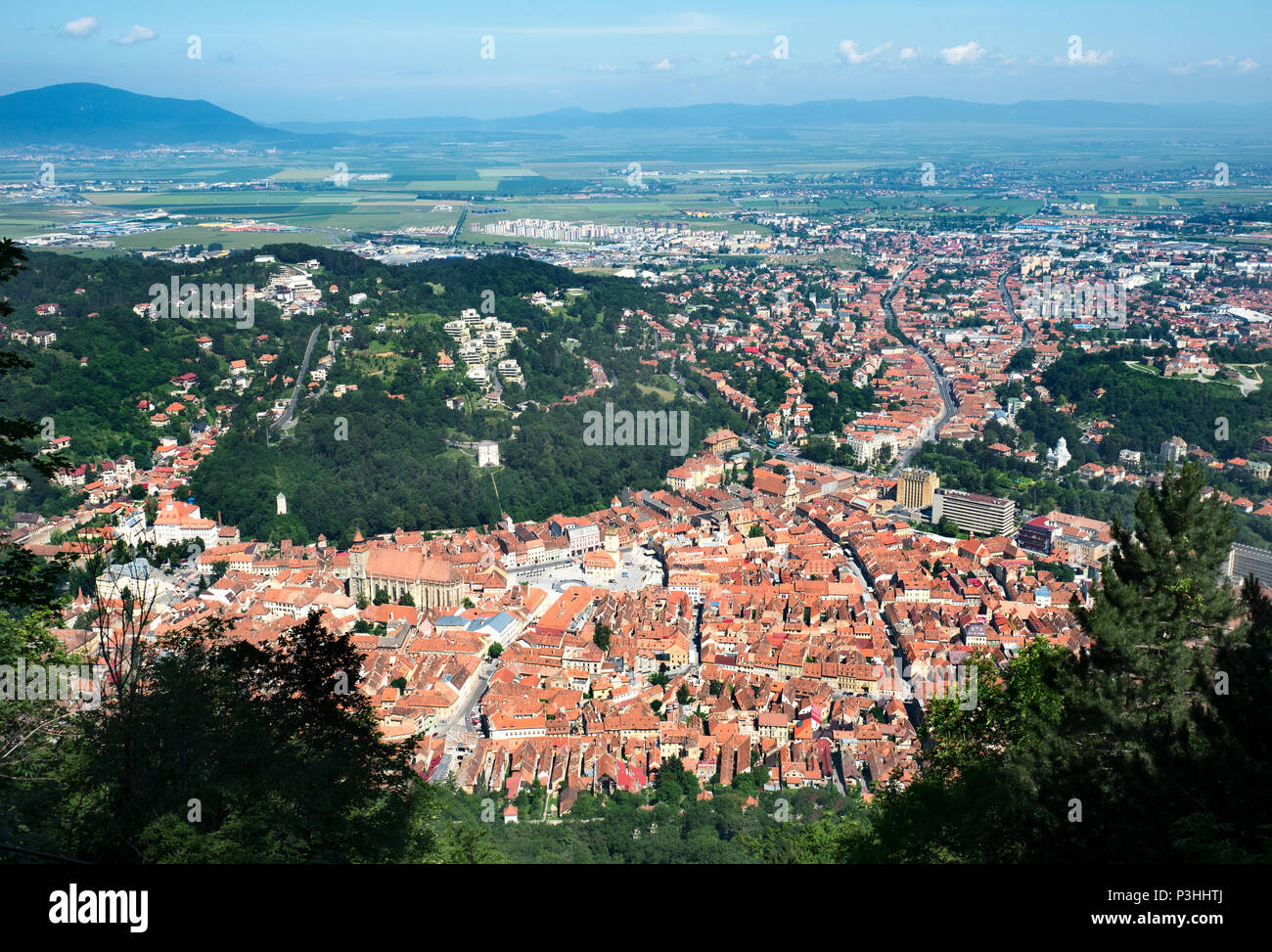 Brasov aerial view, Transylvania, Romania Stock Photo - Alamy
