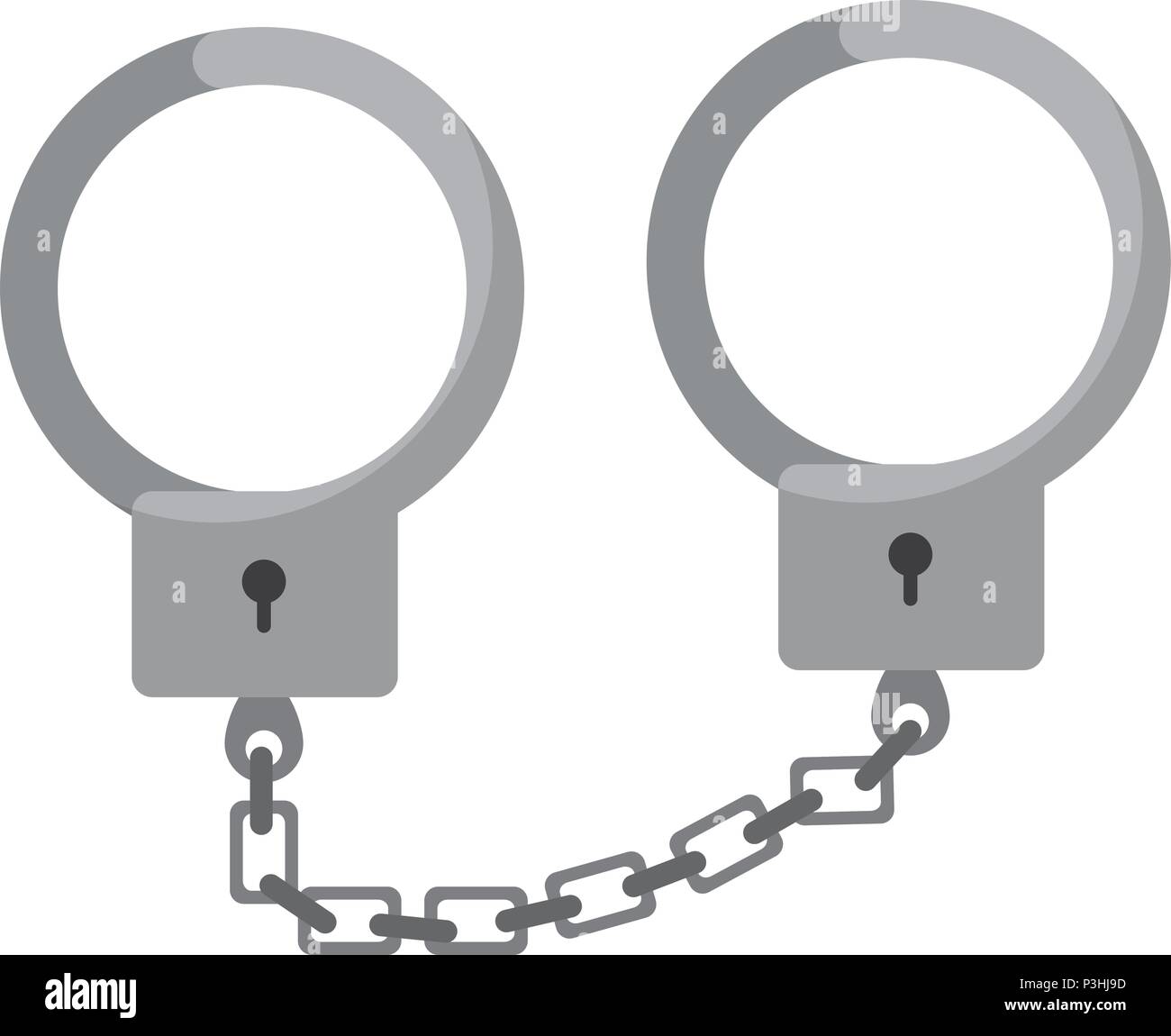 metal handcuffs object arrest and justice Stock Vector Image & Art - Alamy