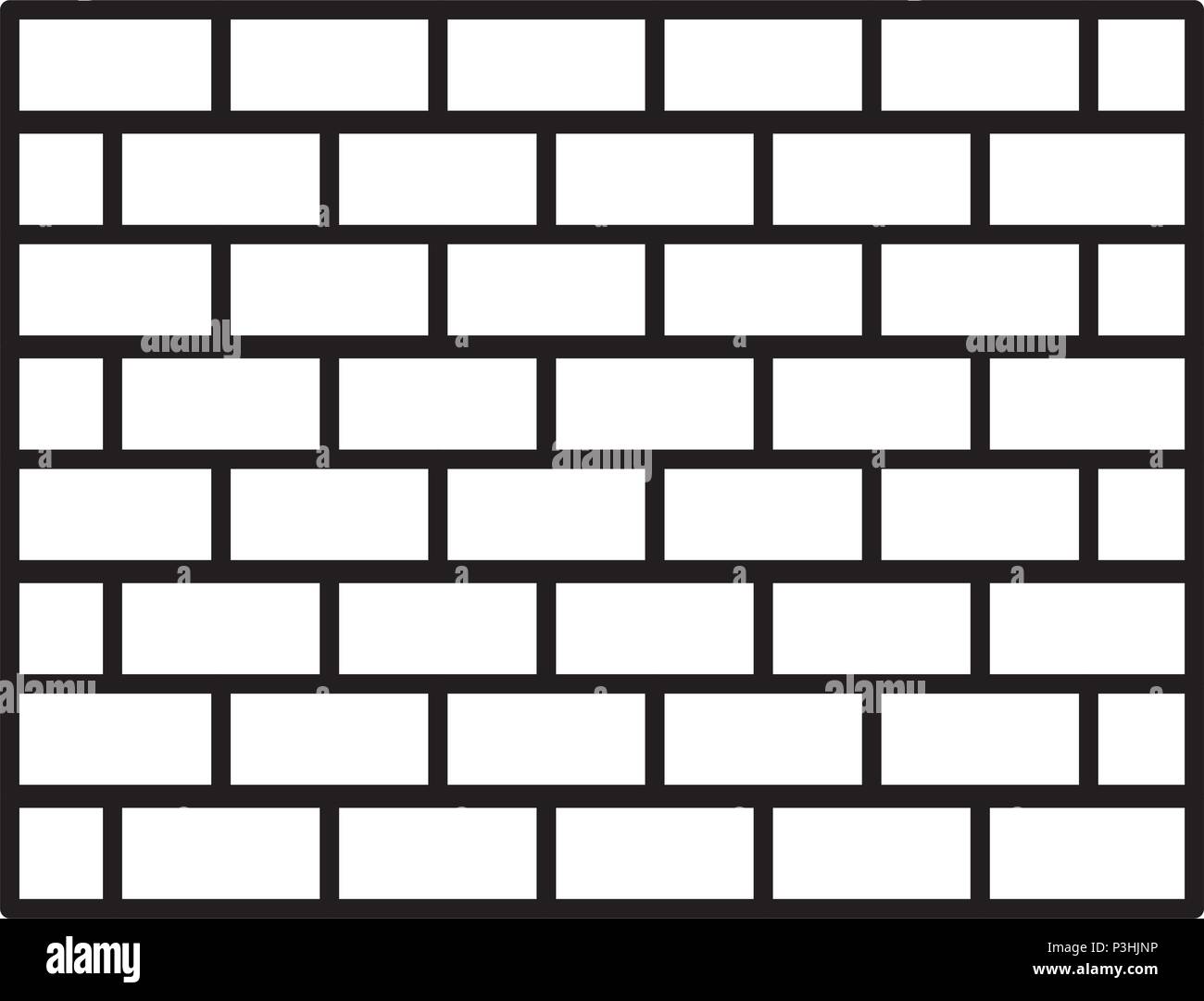 line structure brick wall architecture block Stock Vector Image & Art ...