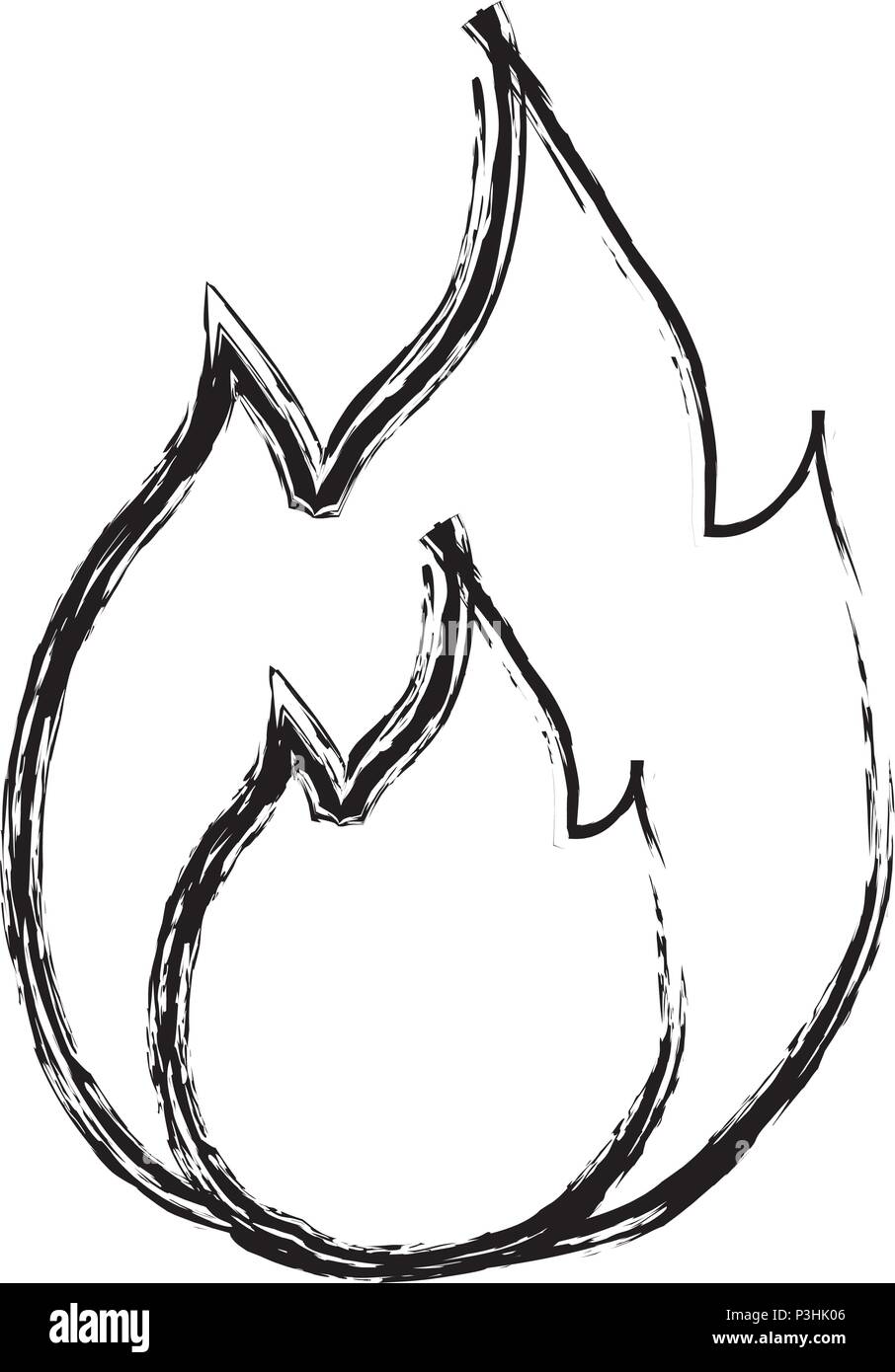 grunge hot fire danger flame design Stock Vector Image & Art - Alamy