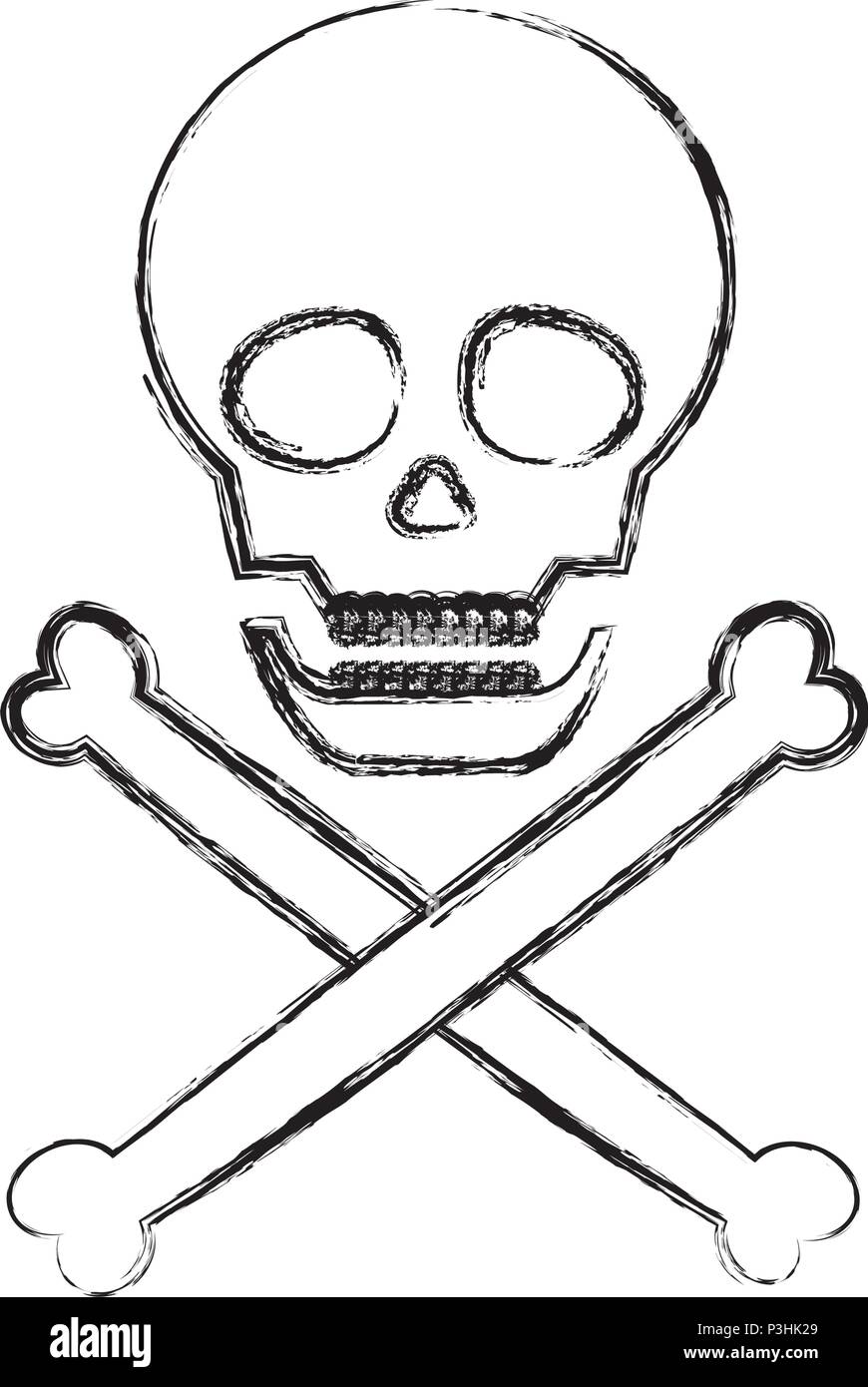 grunge danger skull warning death symbol Stock Vector Image & Art - Alamy