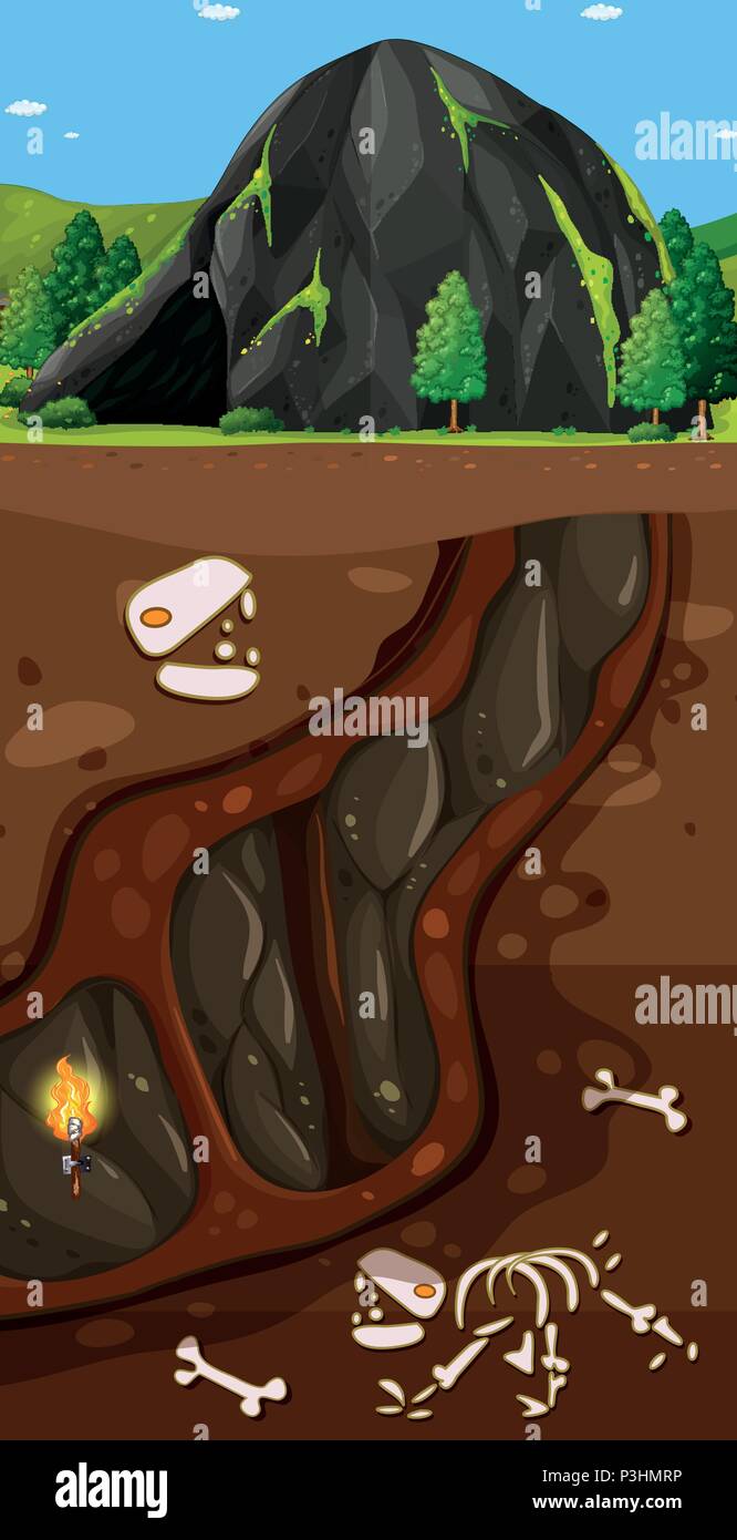 A Nature Landscape and Underground illustration Stock Vector Image ...