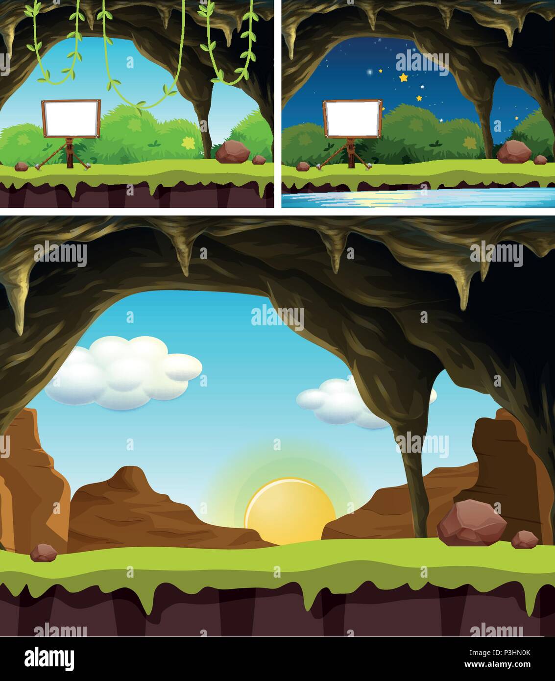 A Set of Banner in Nature illustration Stock Vector Image & Art - Alamy