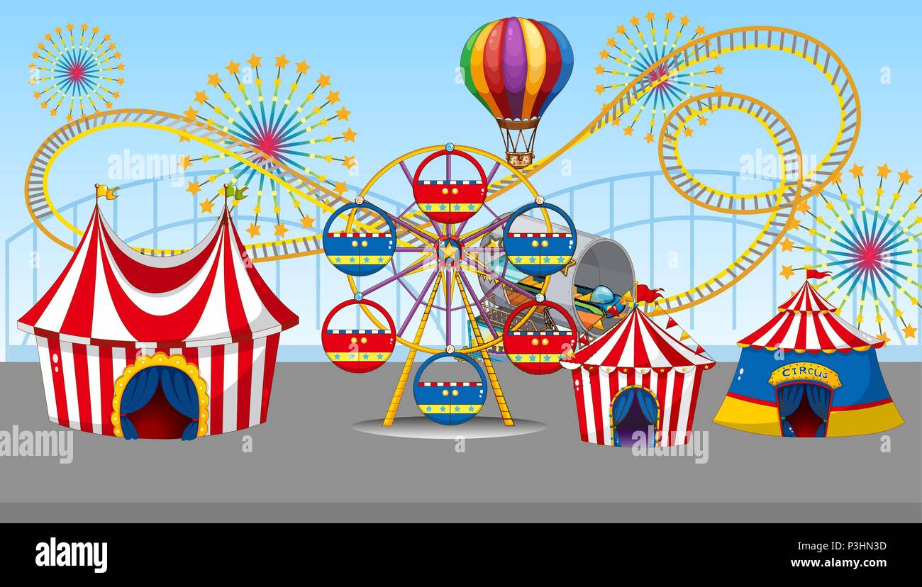 Vintage funfair ride Stock Vector Images - Alamy