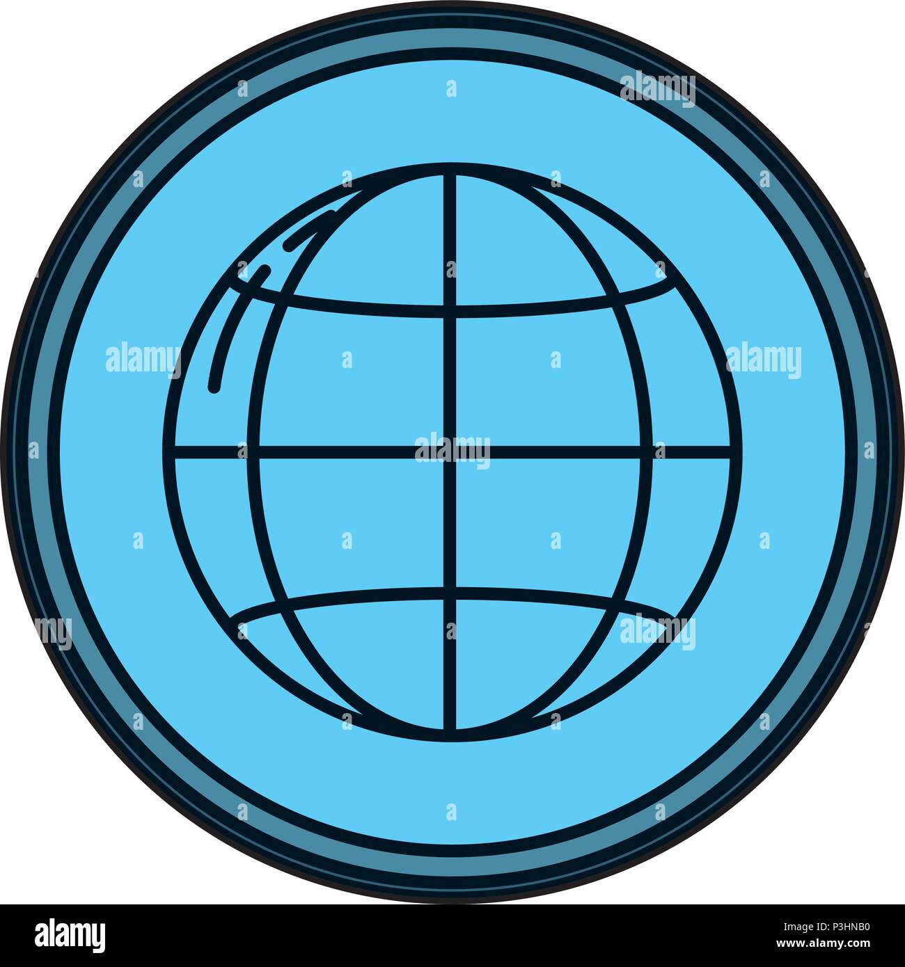 color network digital global connection emblem Stock Vector Image & Art ...