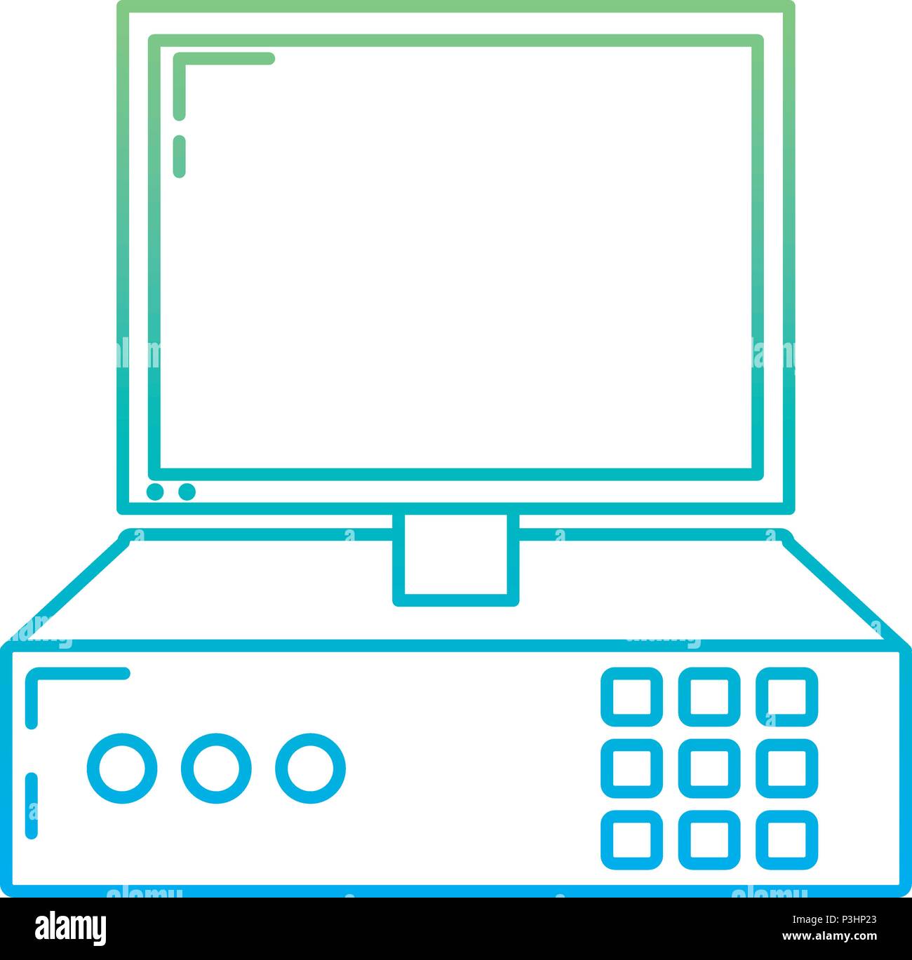 degraded line electronic screen computer service technology Stock ...
