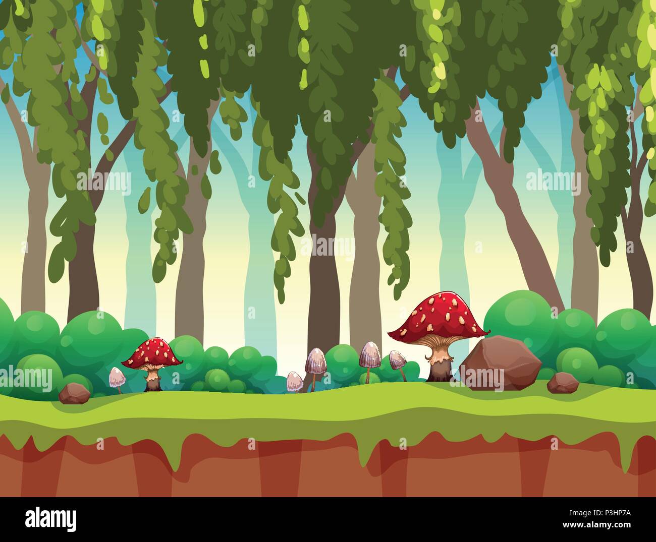 A Fairy Tale Forest Landscape illustration Stock Vector Image & Art - Alamy
