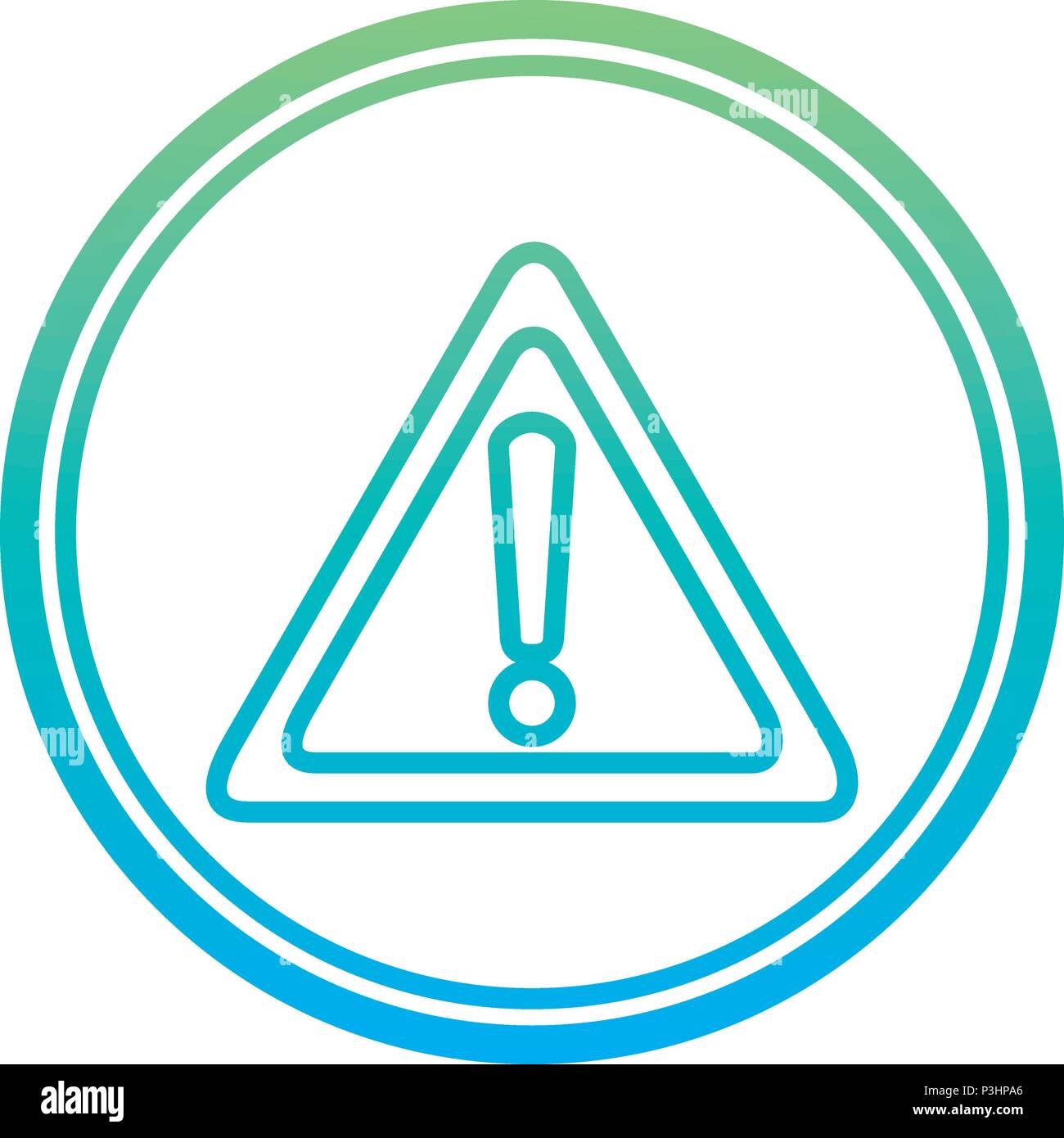 degraded line danger caution warning symbol emblem Stock Vector Image ...