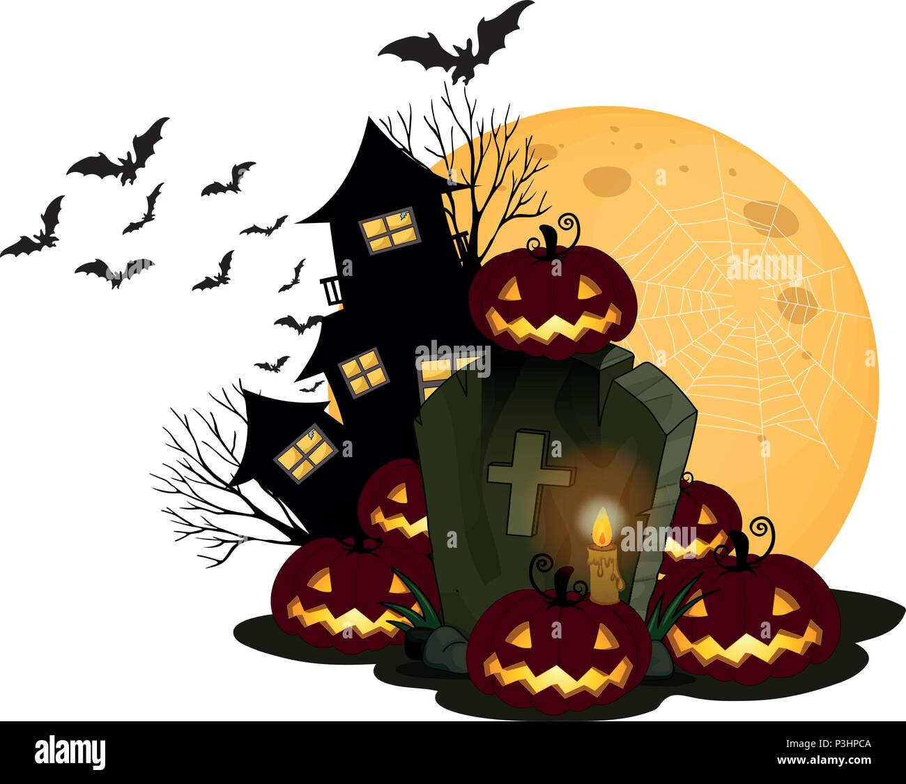 Spooky theme vector vectors hi-res stock photography and images - Alamy