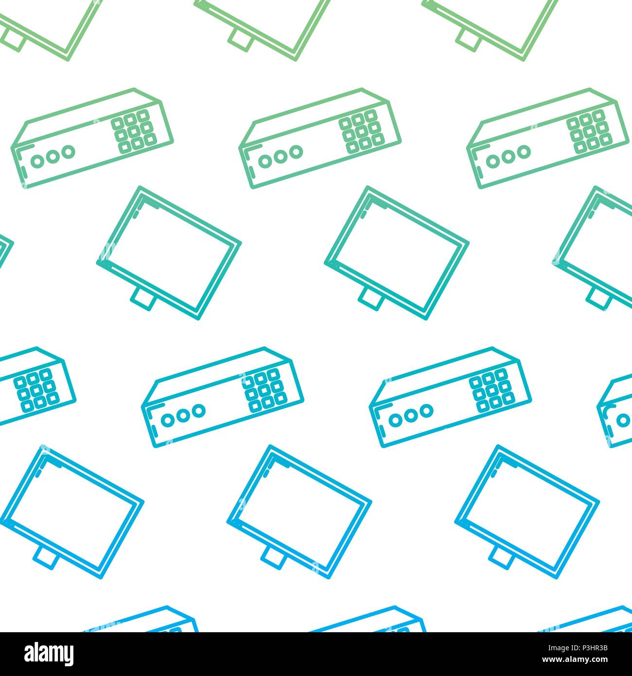 degraded line electronic computer and cpu technology background Stock ...