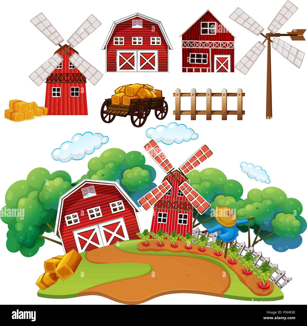The barn house Stock Vector Images - Alamy
