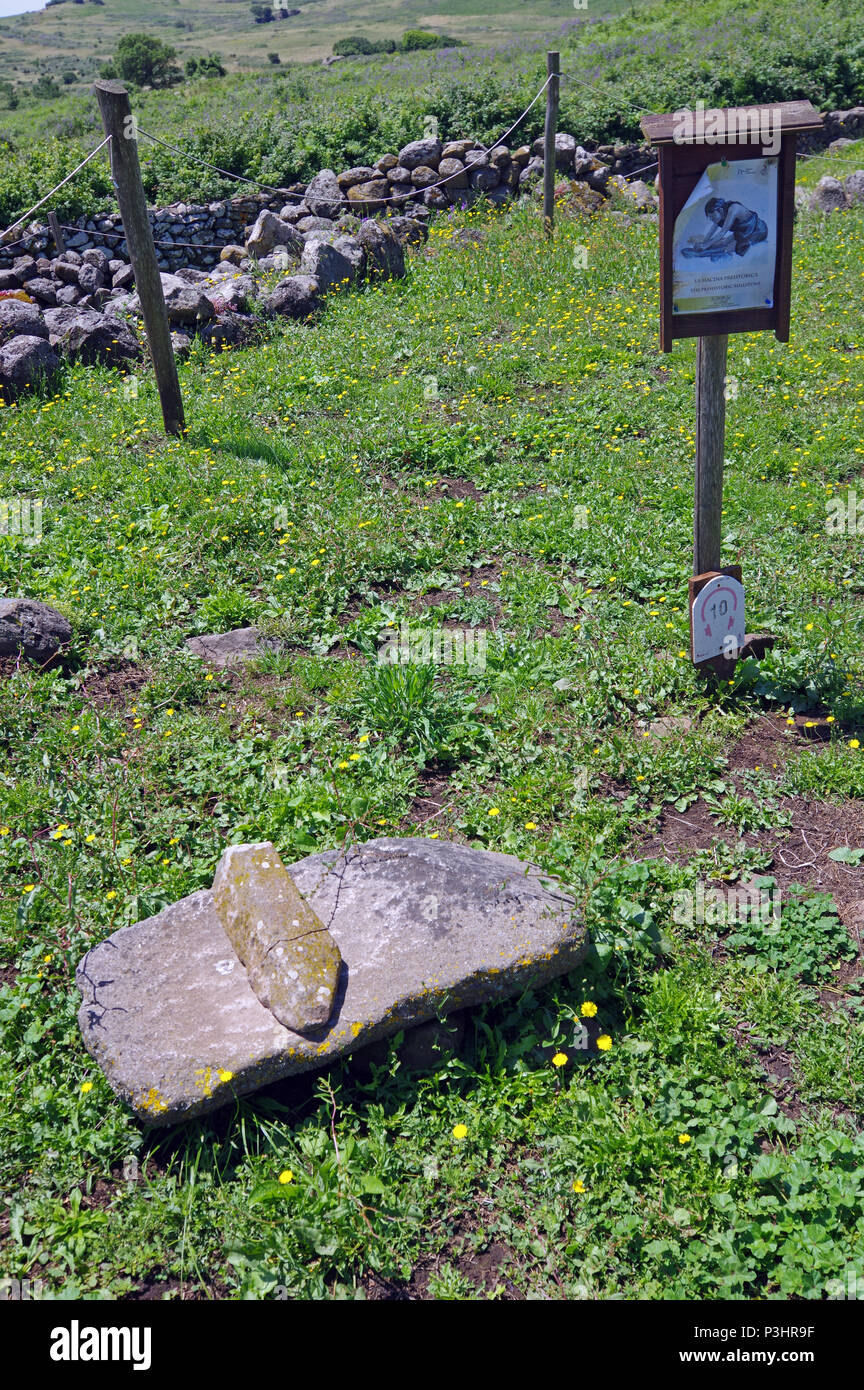 Macomer, Sardinia. Tamuli archeological area Stock Photo - Alamy