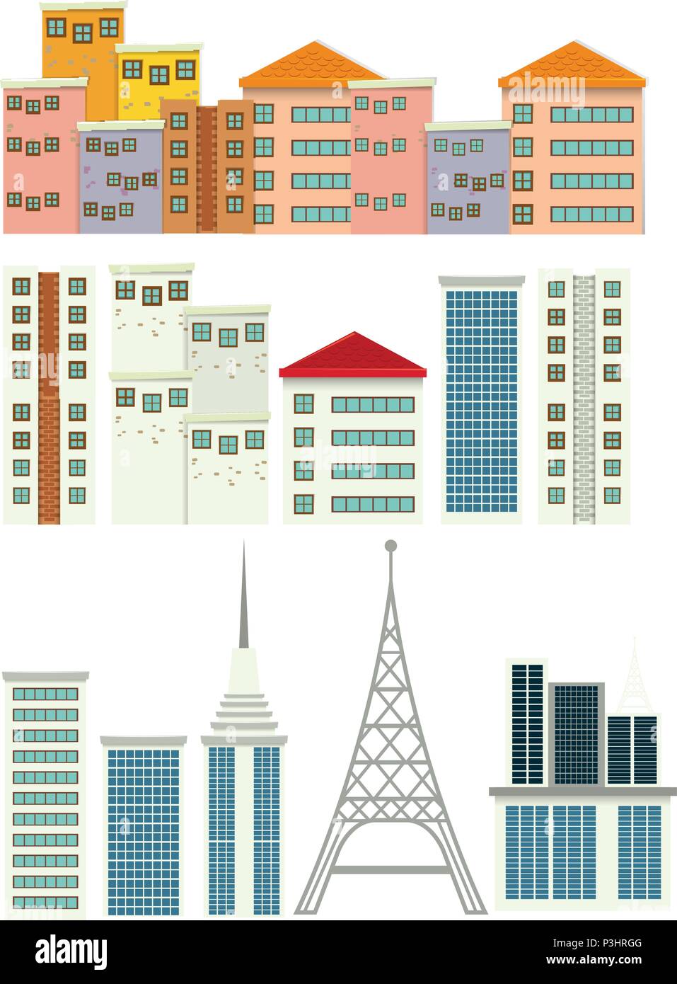 A Set of Modern Building illustration Stock Vector Image & Art - Alamy