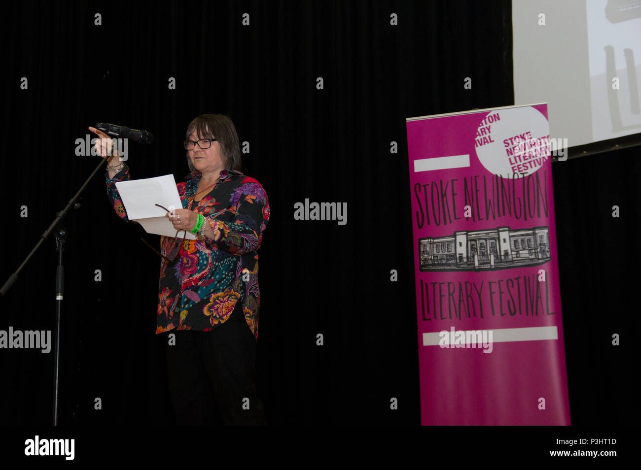 Author Ali Smith reading at the 9th annual 2018 Stoke Newington ...
