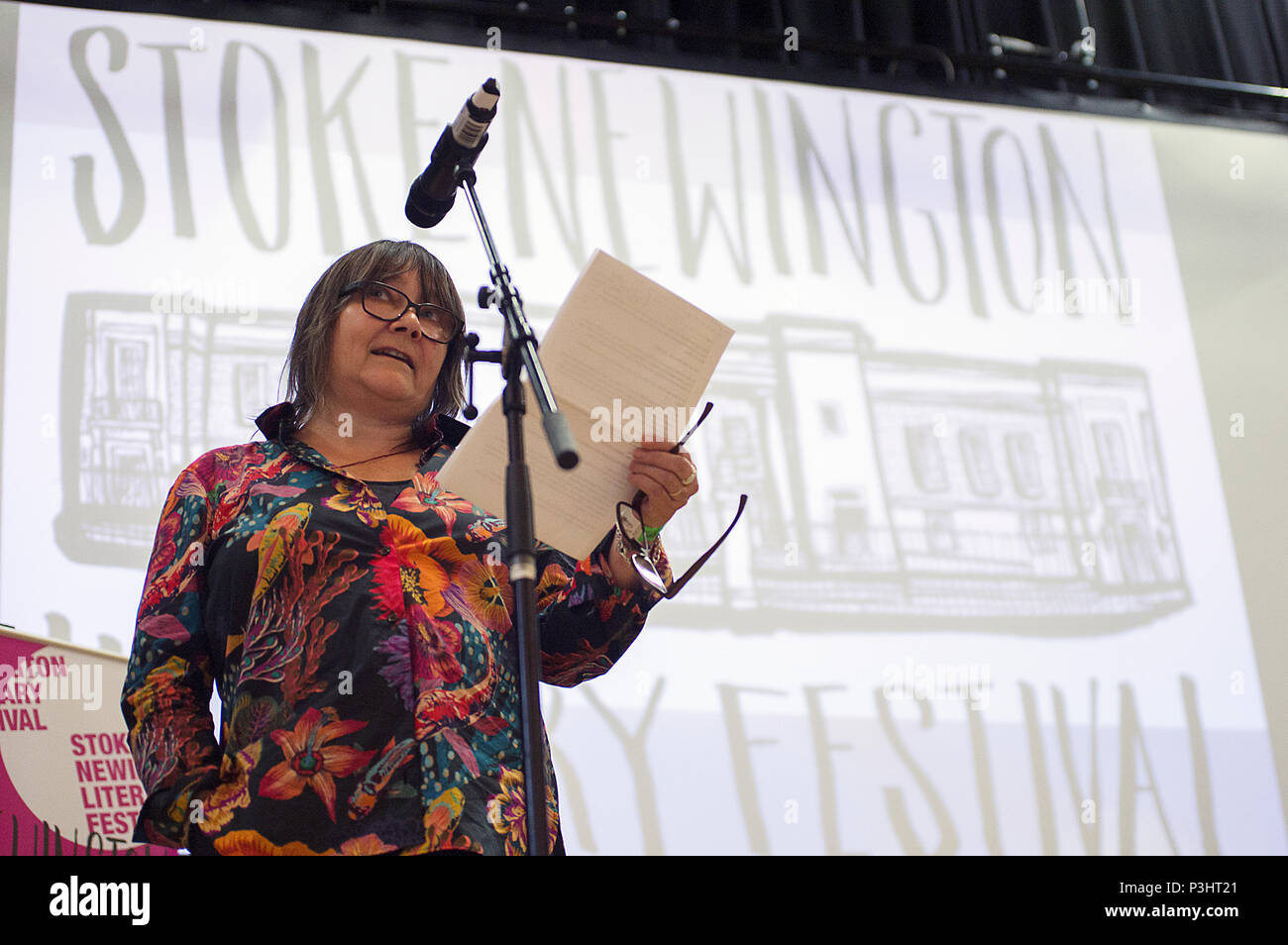 Author Ali Smith reading at the 9th annual 2018 Stoke Newington ...