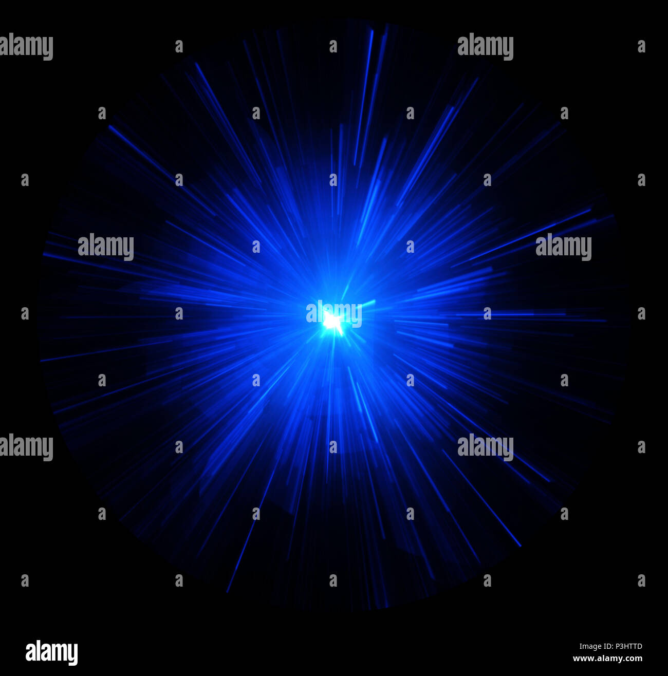Blue Light Beam Isolated On Black Background Stock Photo - Alamy