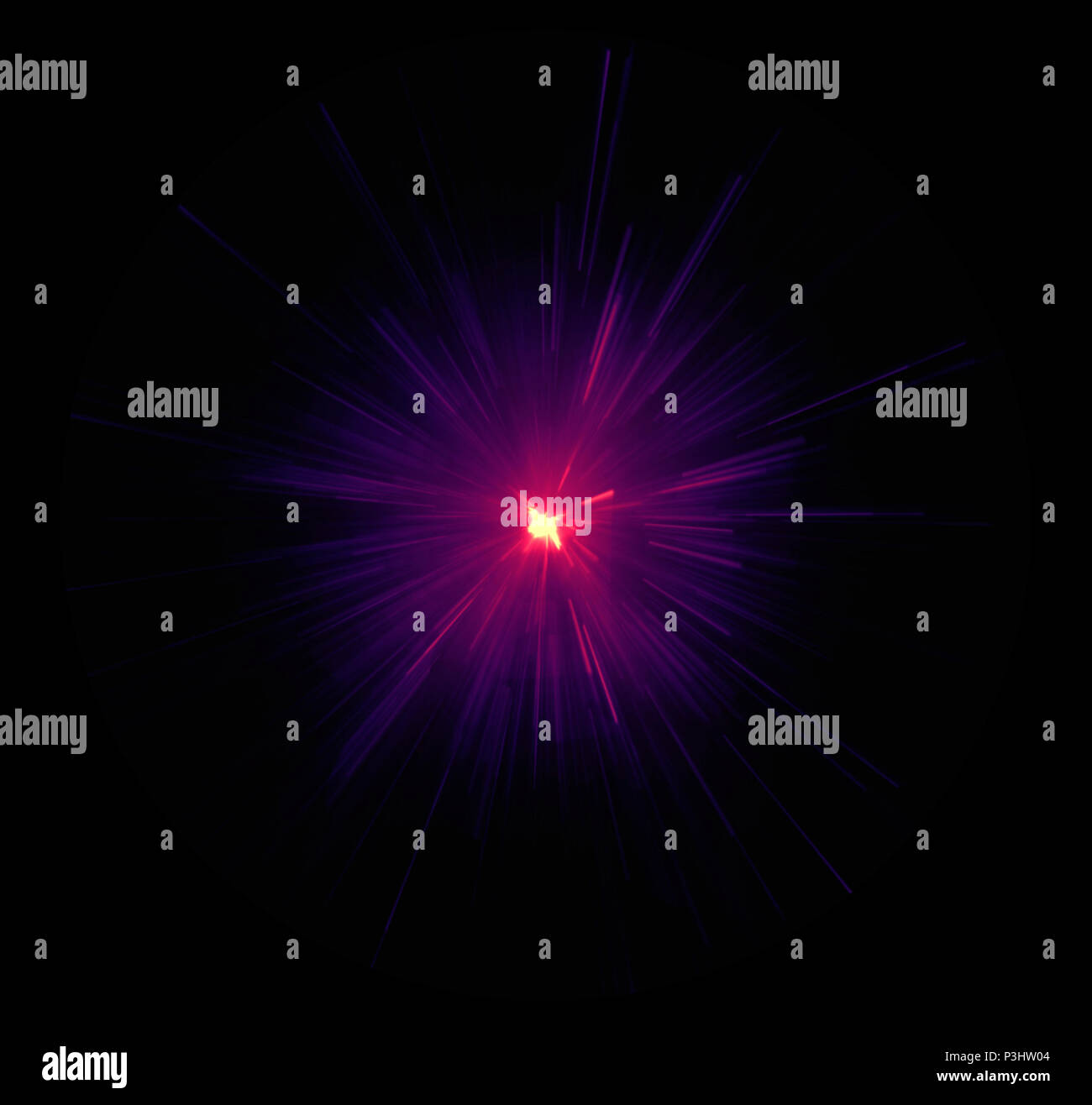 Purple Light Beam Isolated On Black Background Stock Photo - Alamy