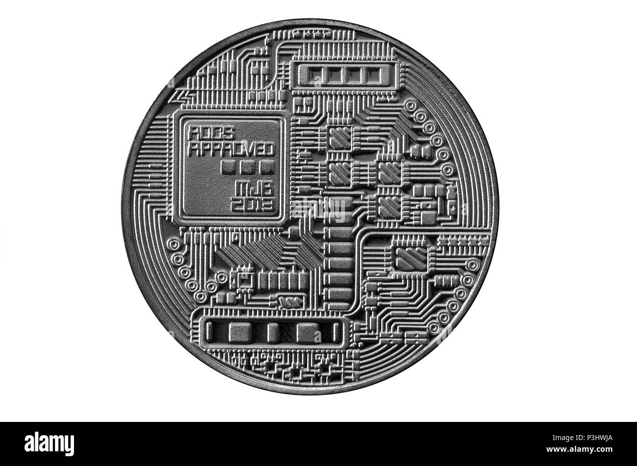 Bitcoin. Physical bit coin. Digital currency. Cryptocurrency mining ...