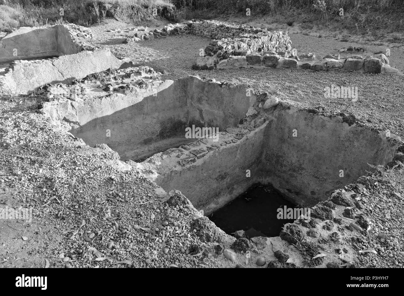 Roman Garum tanks ruins in Quinta do Lago. Algarve, Portugal Stock ...