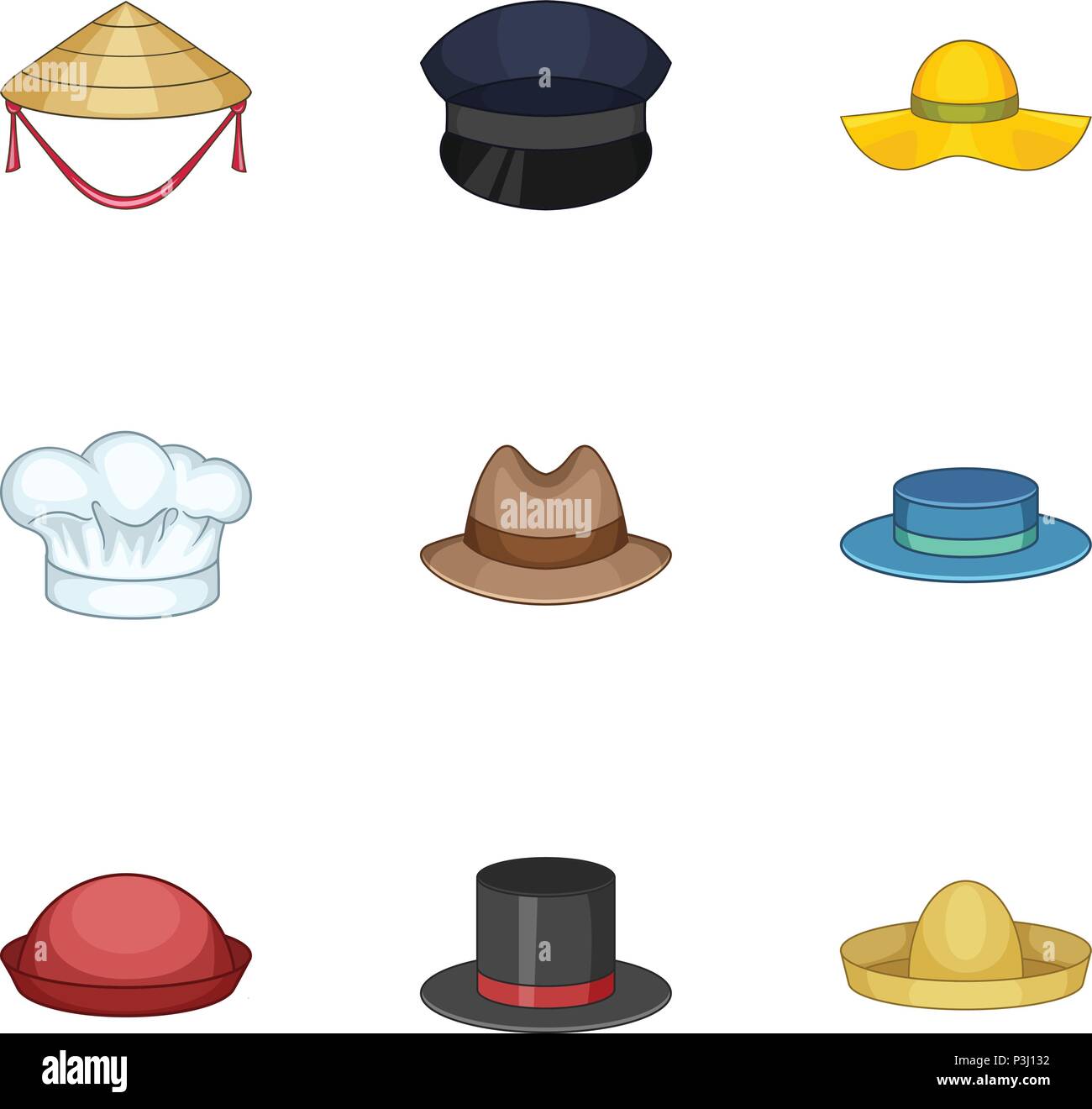 Cover head icons set, cartoon style Stock Vector Image & Art - Alamy