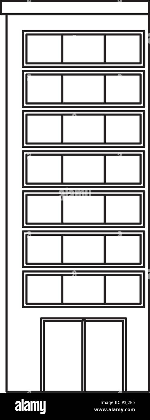 city building icon over white background, vector illustration Stock ...