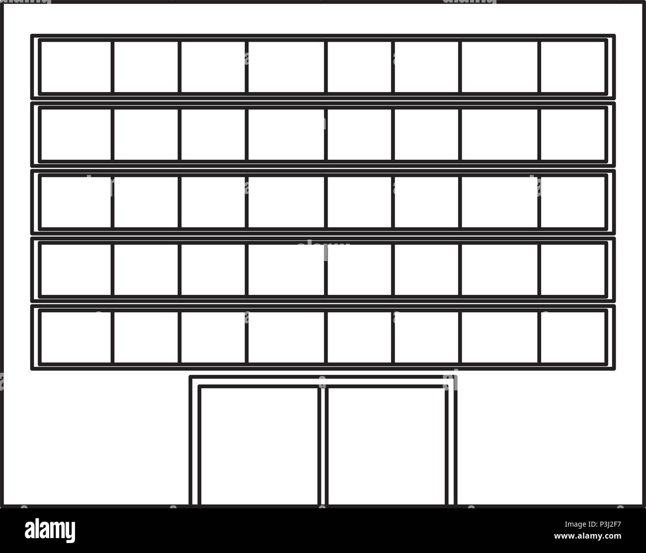 city building icon over white background, vector illustration Stock ...