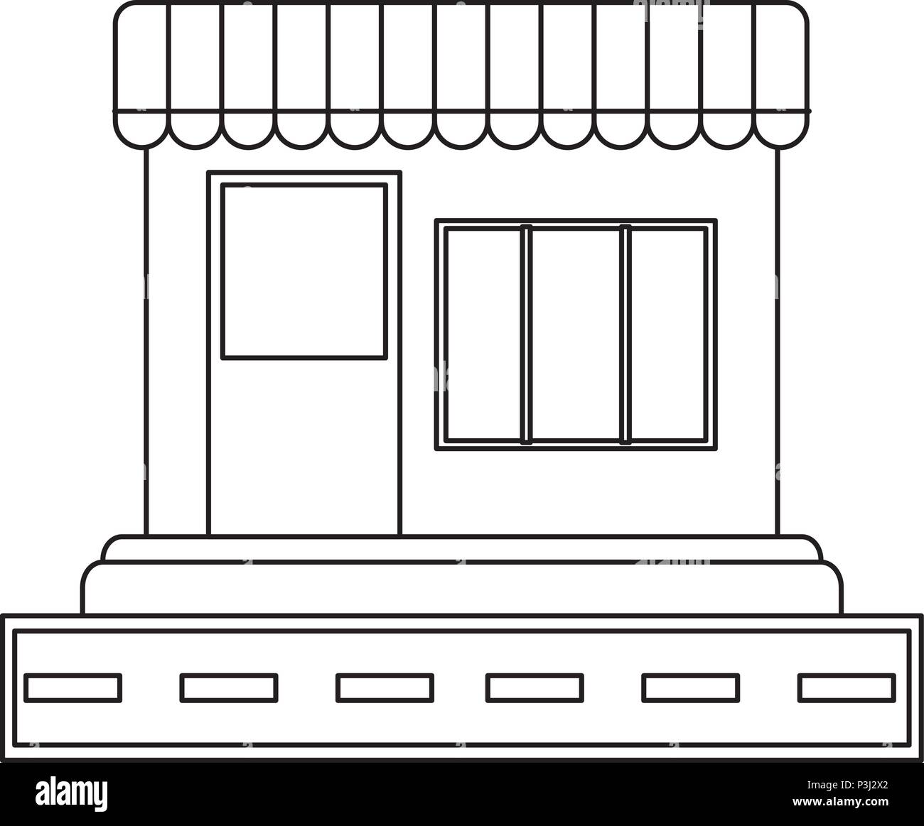 store building icon over white background, vector illustration Stock ...