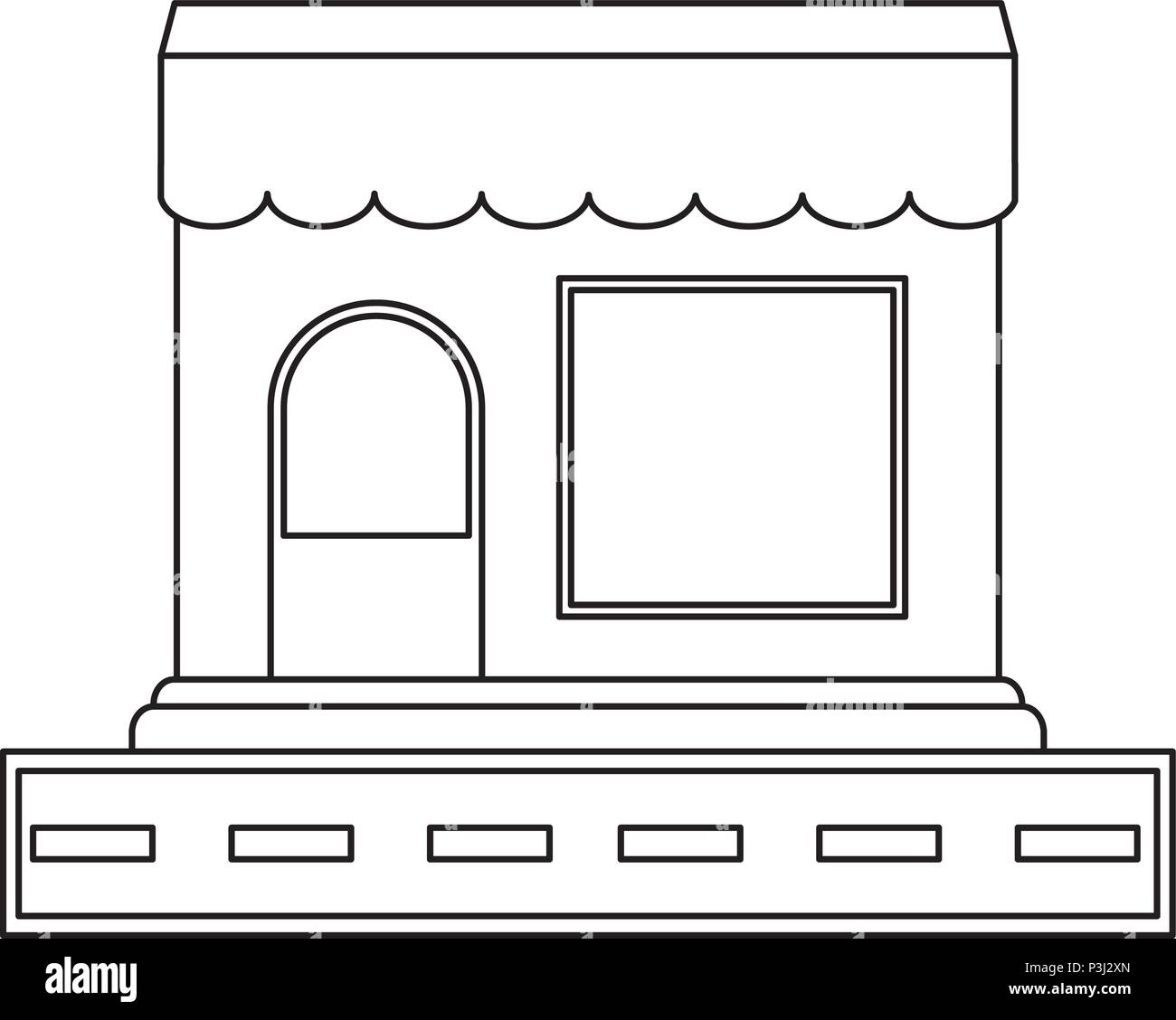 store building icon over white background, vector illustration Stock ...
