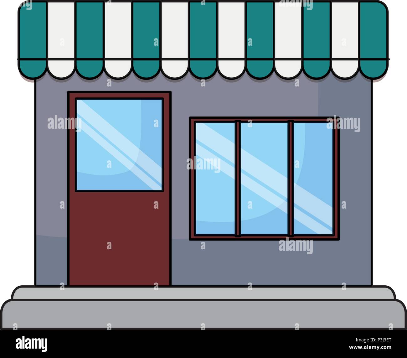 shop icon over white background, colorful design. vector illustration ...