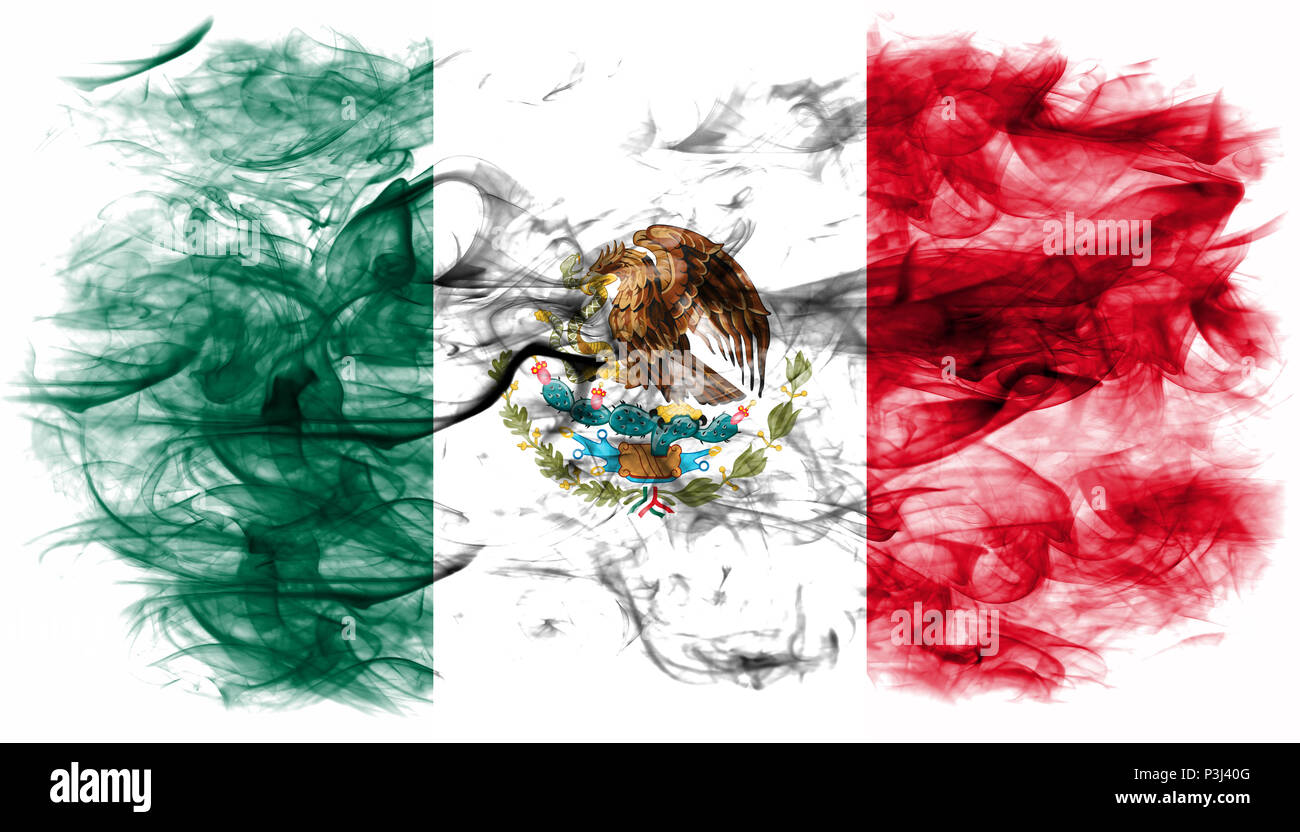 Mexico smoke flag Stock Photo - Alamy