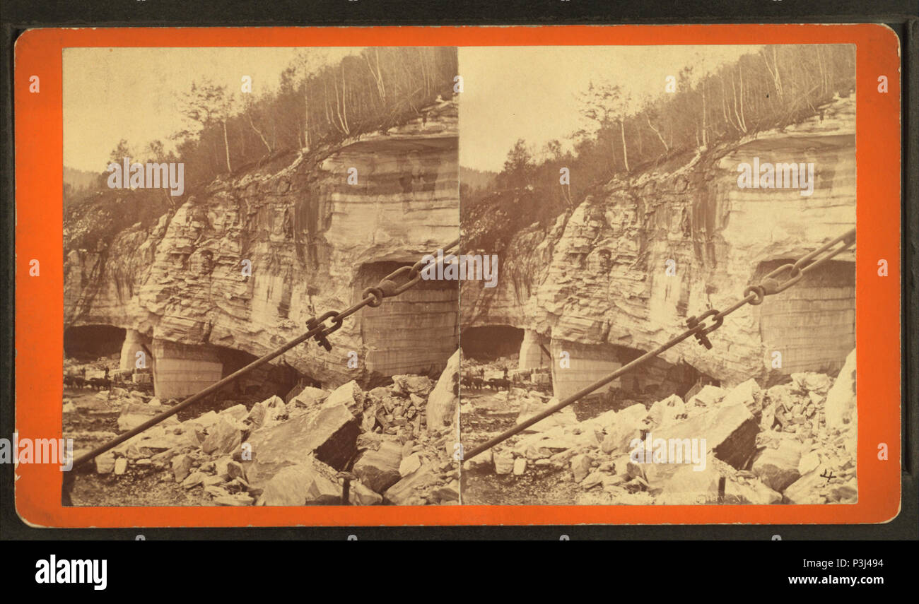 355 View of a marble quarry, from Robert N. Dennis collection of ...