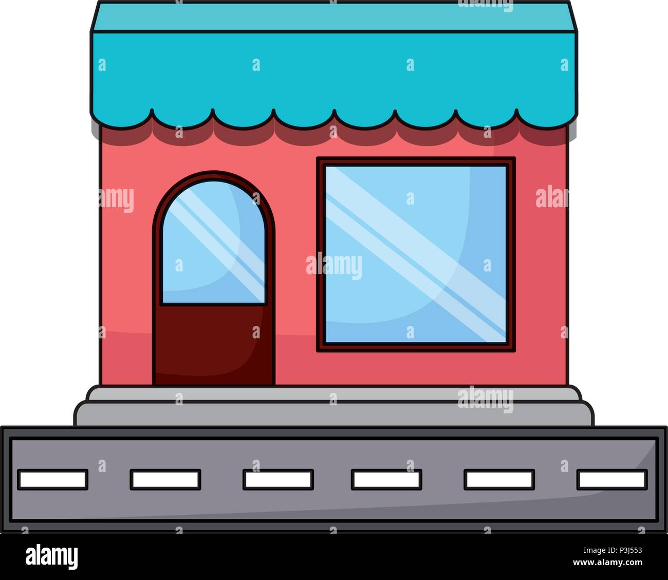 shop icon over white background, colorful design. vector illustration ...