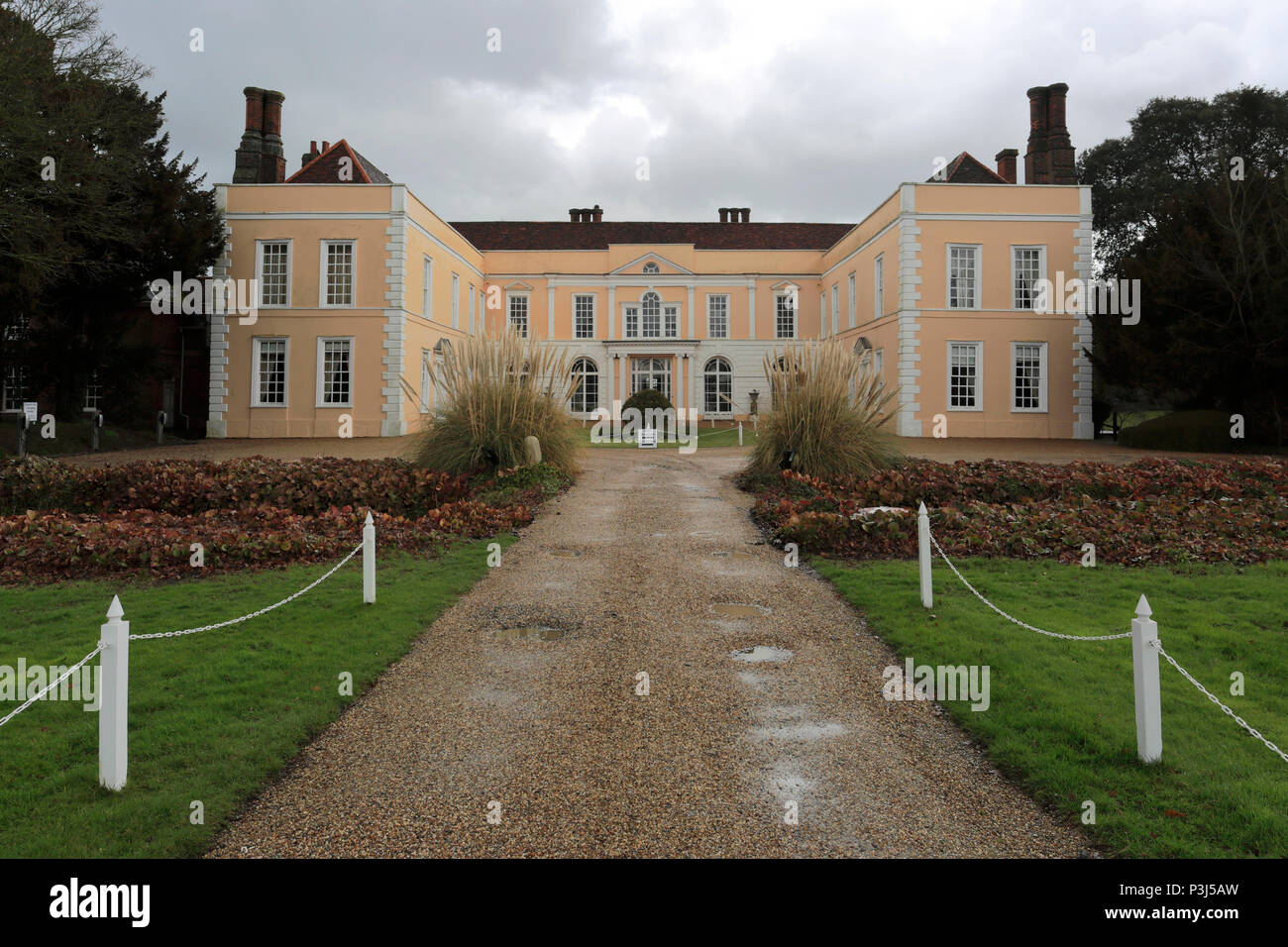 Spring view of Hintlesham Hall, Hintlesham village, Suffolk, England ...